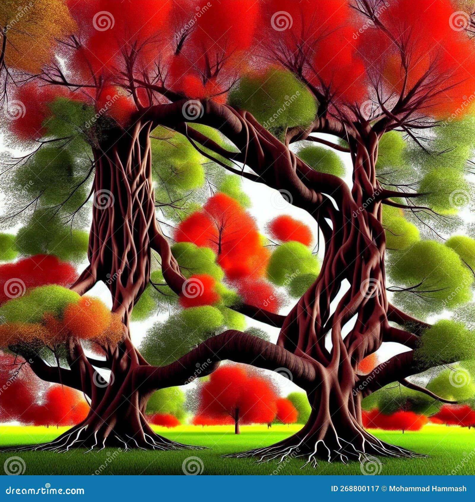 3D Tree Made from Natural Elements, Made with Generative AI Stock ...