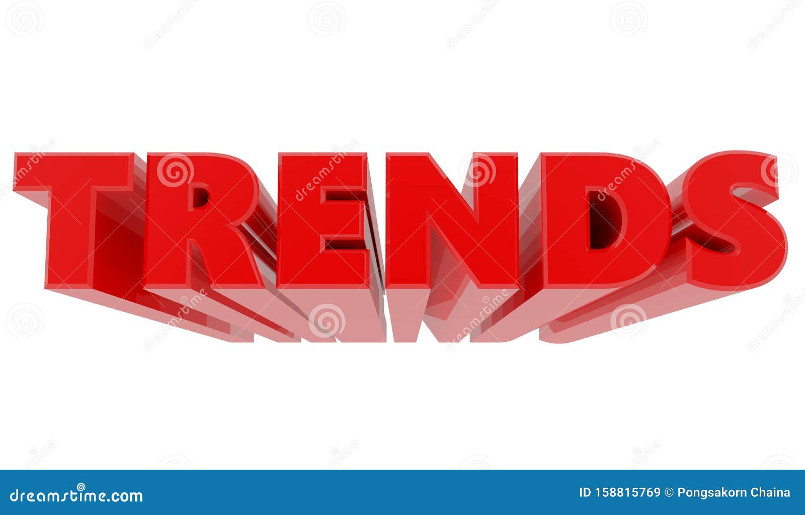 3D TRENDS Word Isolated on White Background Stock Illustration ...