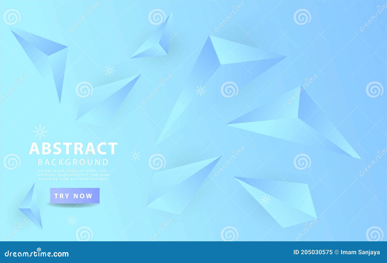 3d Triangle Blue Background.digital Template,vector Illustration Stock ...
