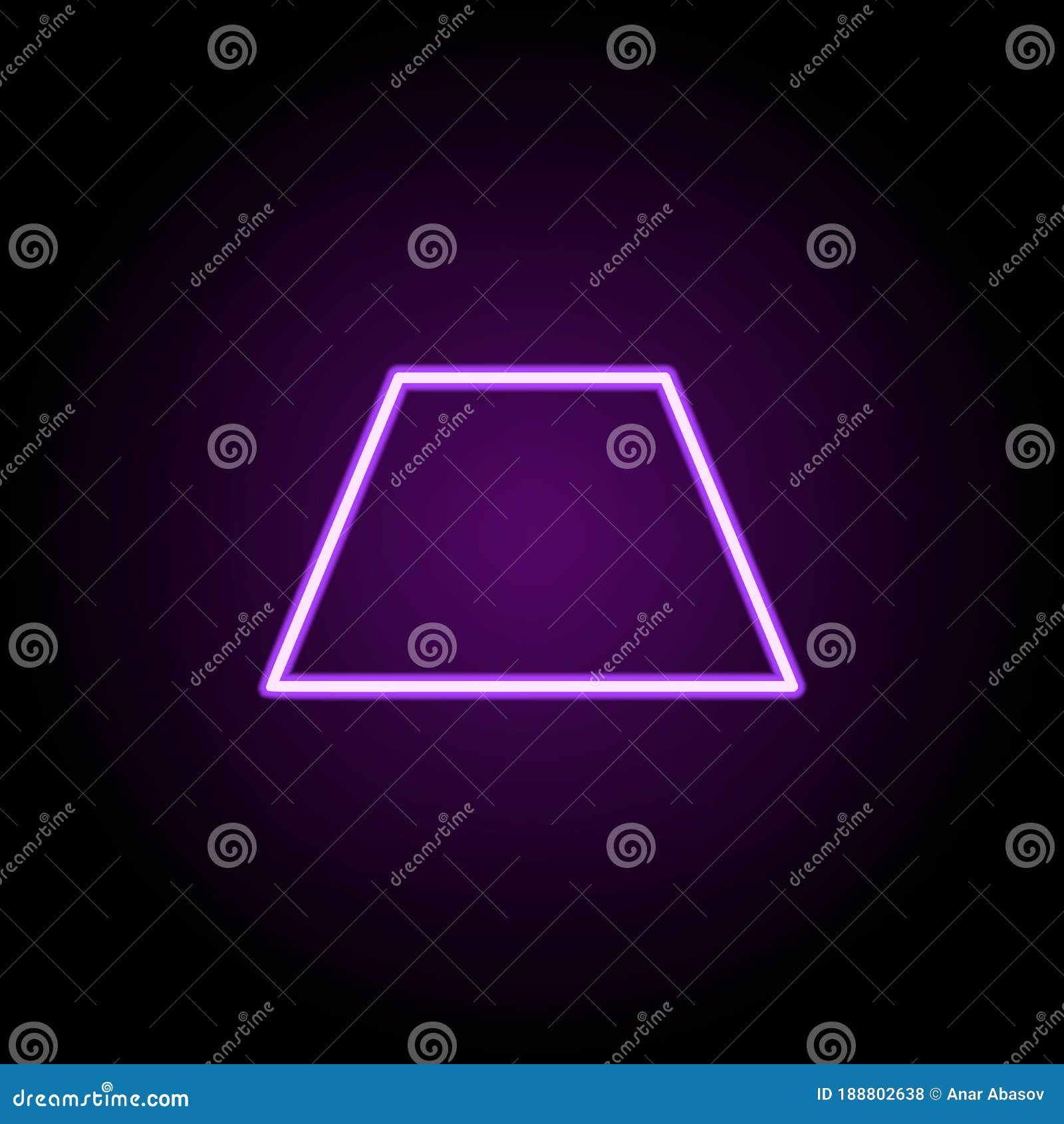 3d Triangle with Dashed Edges Neon Icon. Elements of Geometric Figures ...