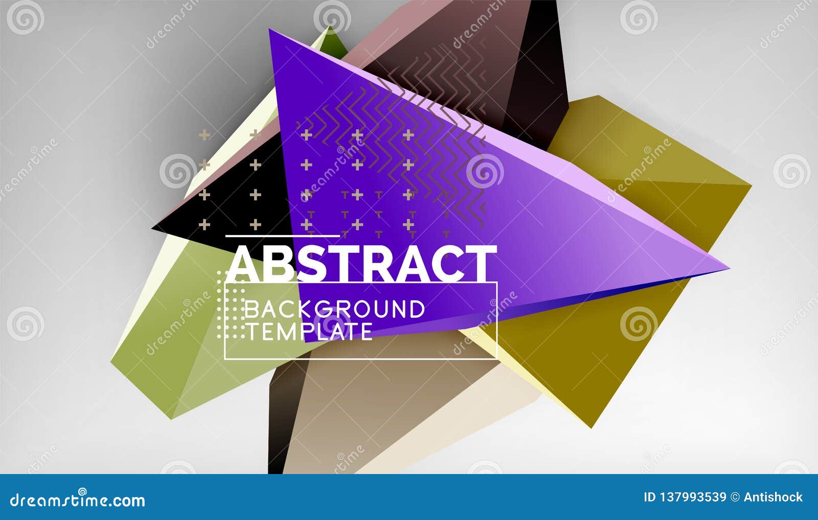 3d Triangle Geometric Background Design, Modern Poster Template Stock ...