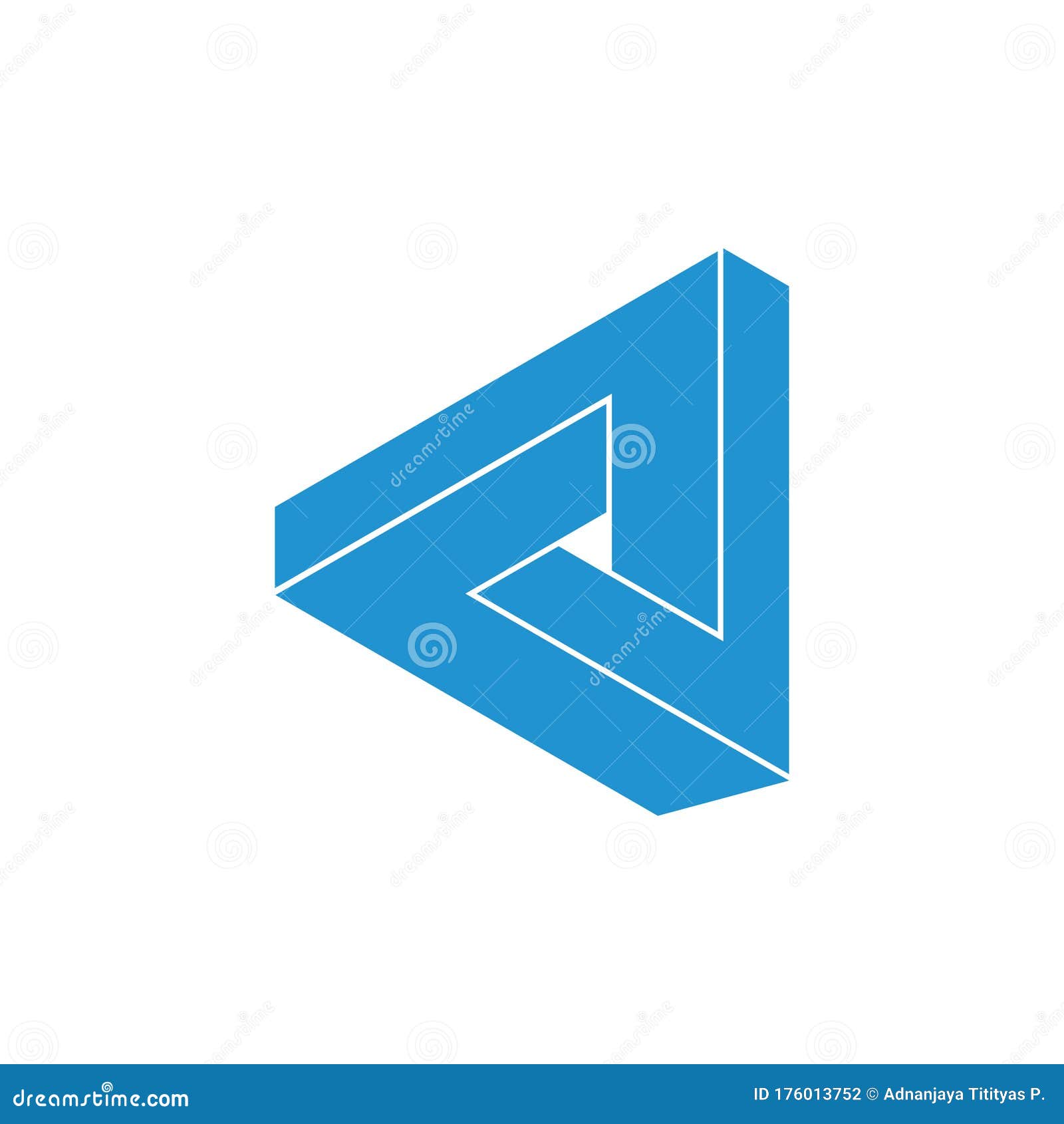 3d Triangle Geometric Infinity Logo Vector Stock Vector - Illustration ...