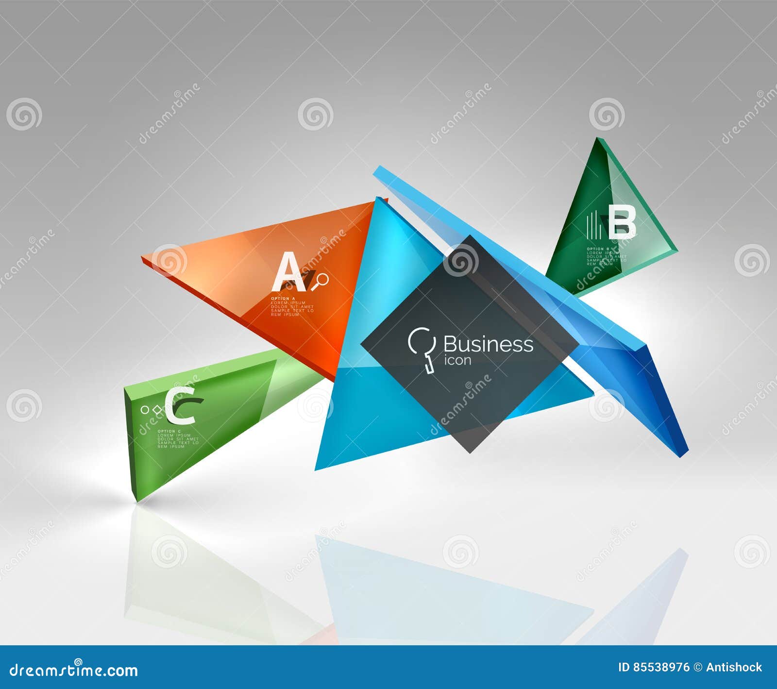 3d Triangle Modern Composition Stock Vector - Illustration of clipart ...