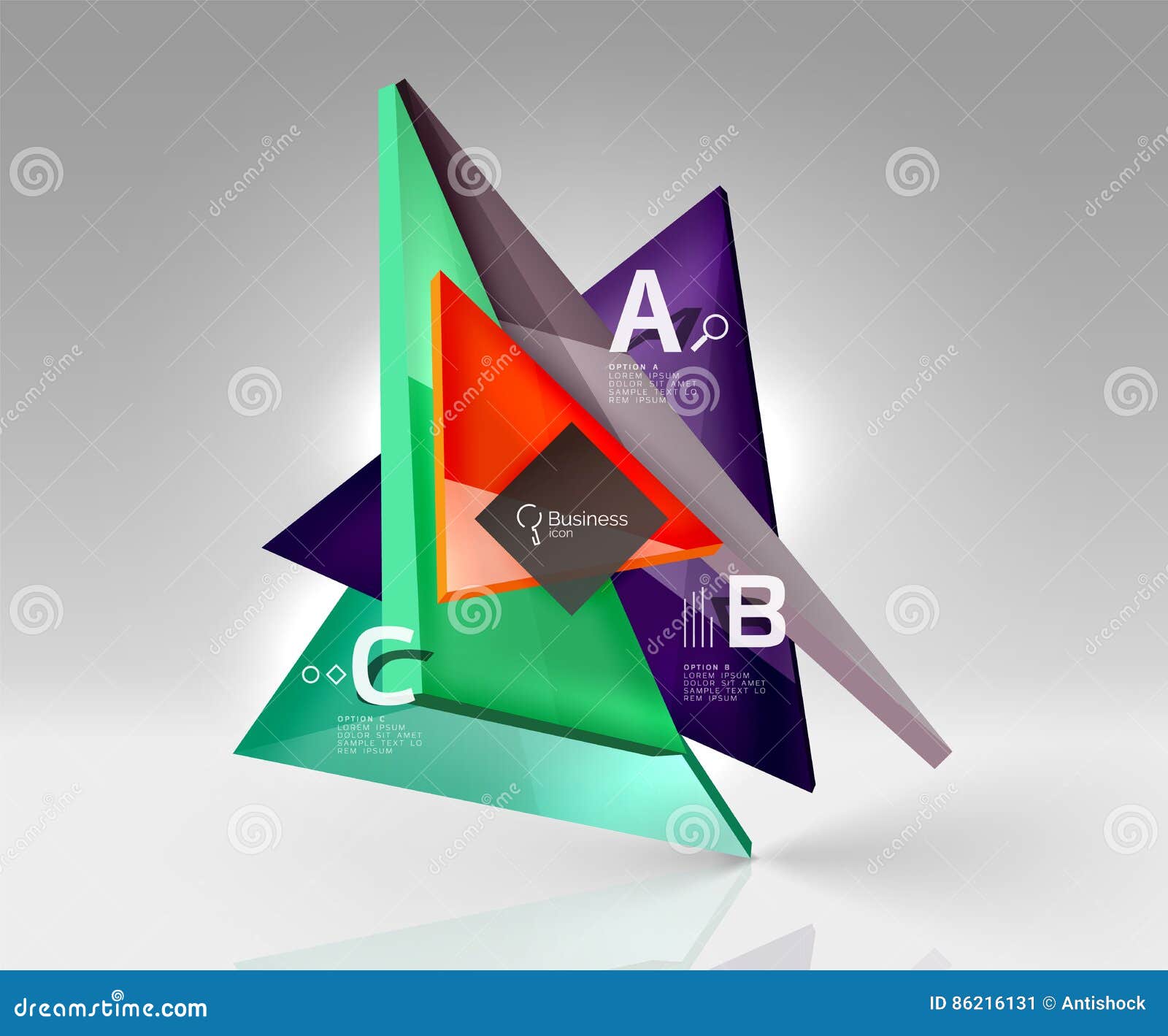 3d Triangle Modern Composition Stock Vector - Illustration of modern ...