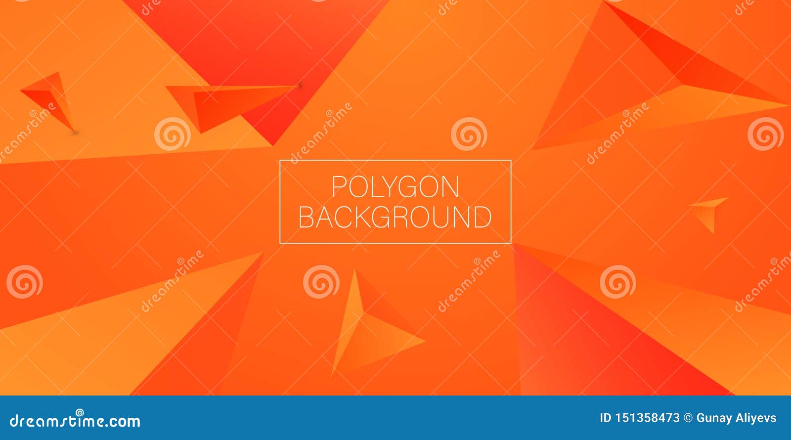 3d Triangle Polygon Orange Background Stock Illustration - Illustration ...