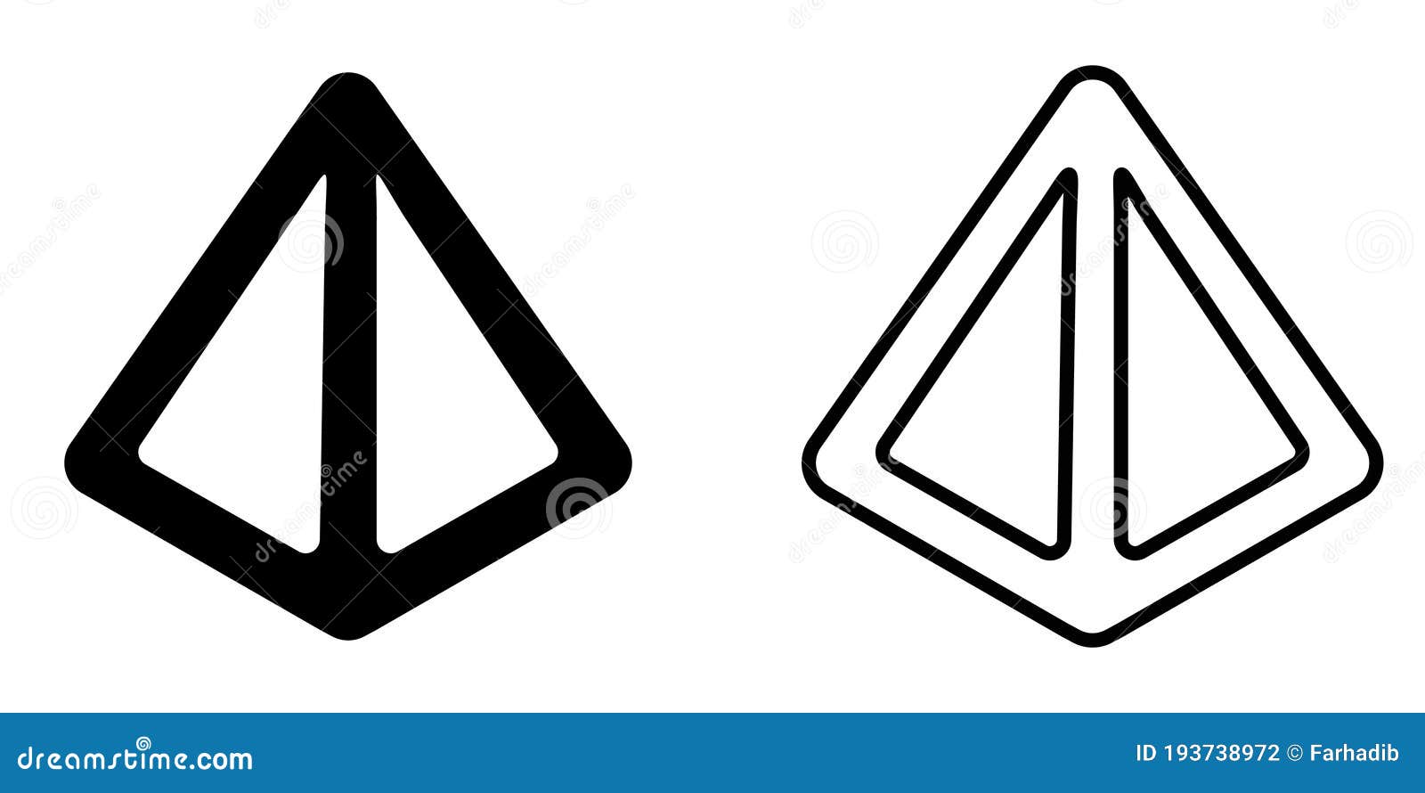 3d Triangle Pyramid Icon Vector Isolated Illustration Stock Vector ...