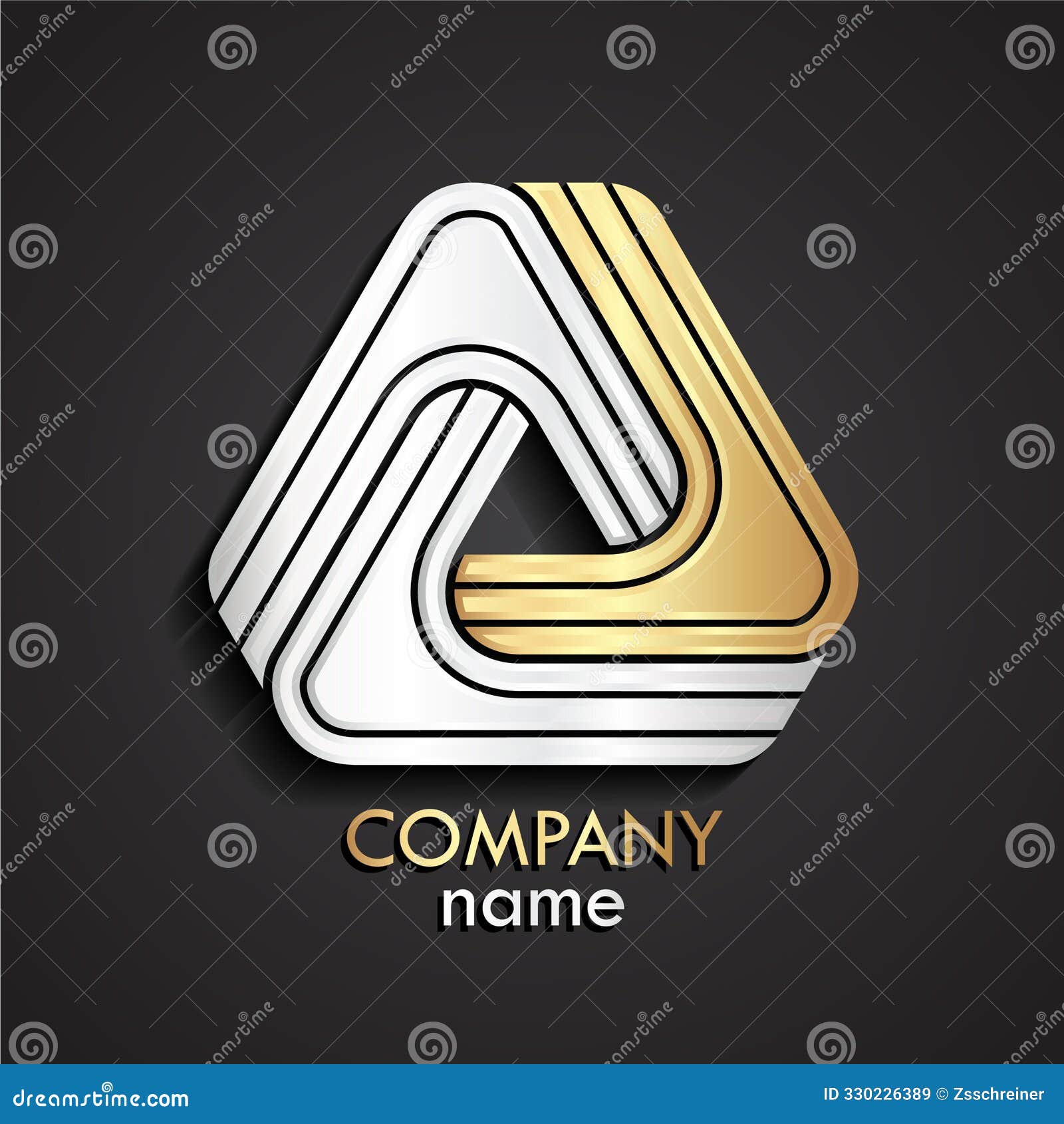 DST 3 Triangle Shape Logo Design On White Background. DST Creative ...