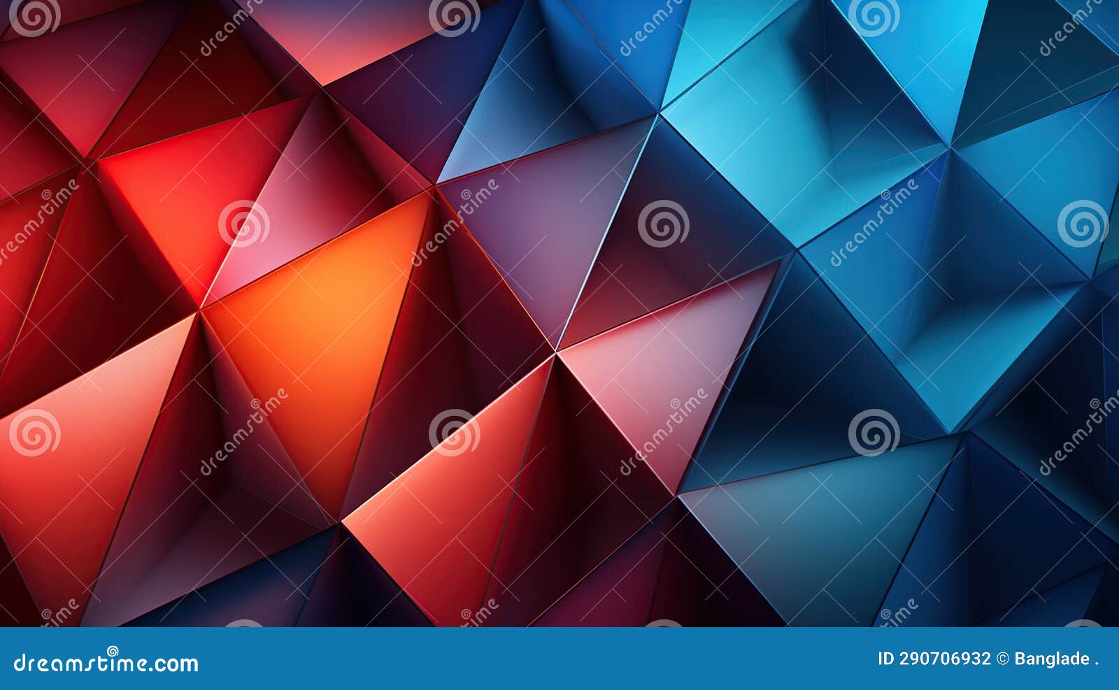 3D Triangles Background. Polygonal Geometrical Pattern. Generative a ...
