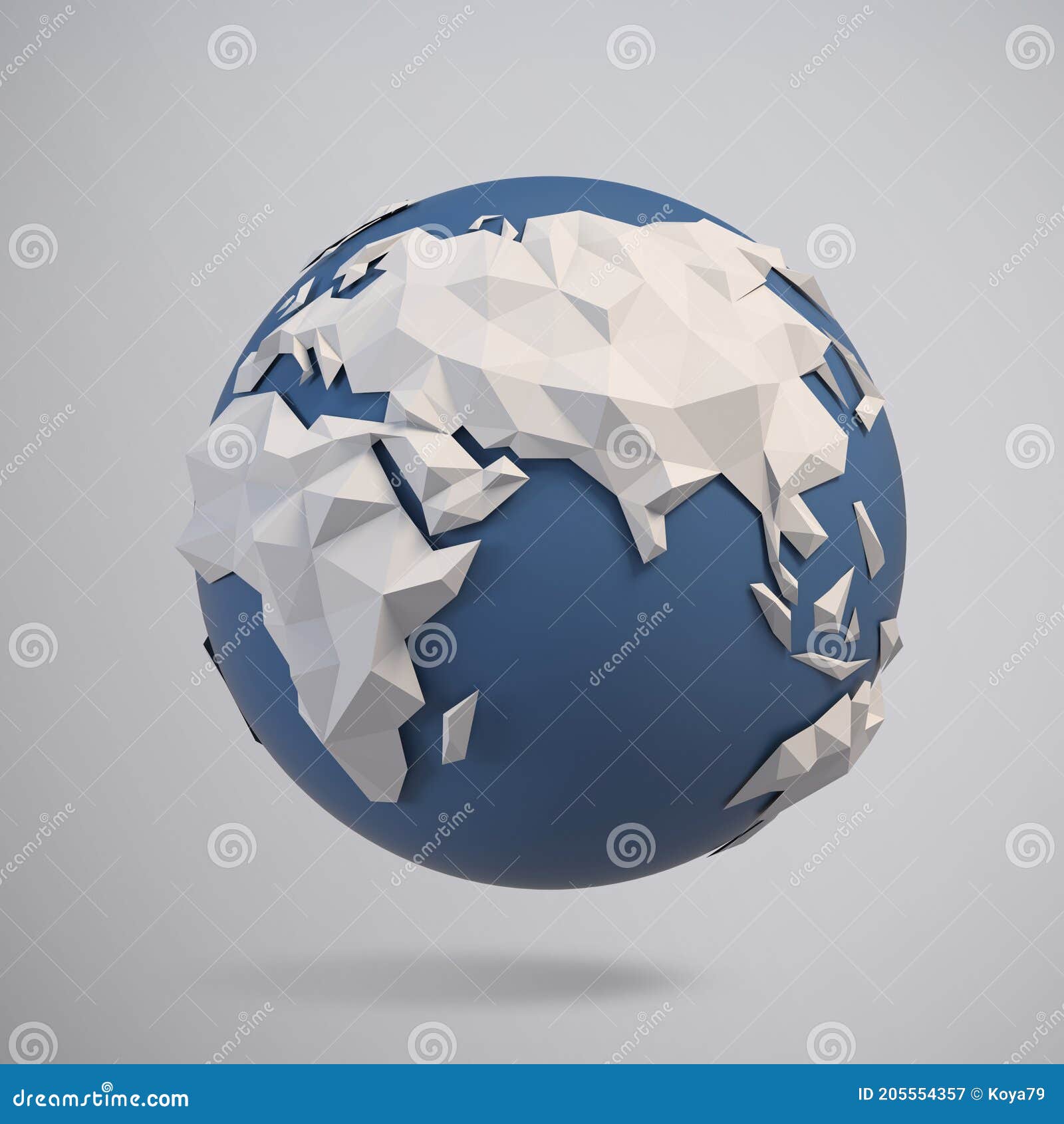 3d Triangular Globe 3d Rendering Stock Illustration - Illustration of ...