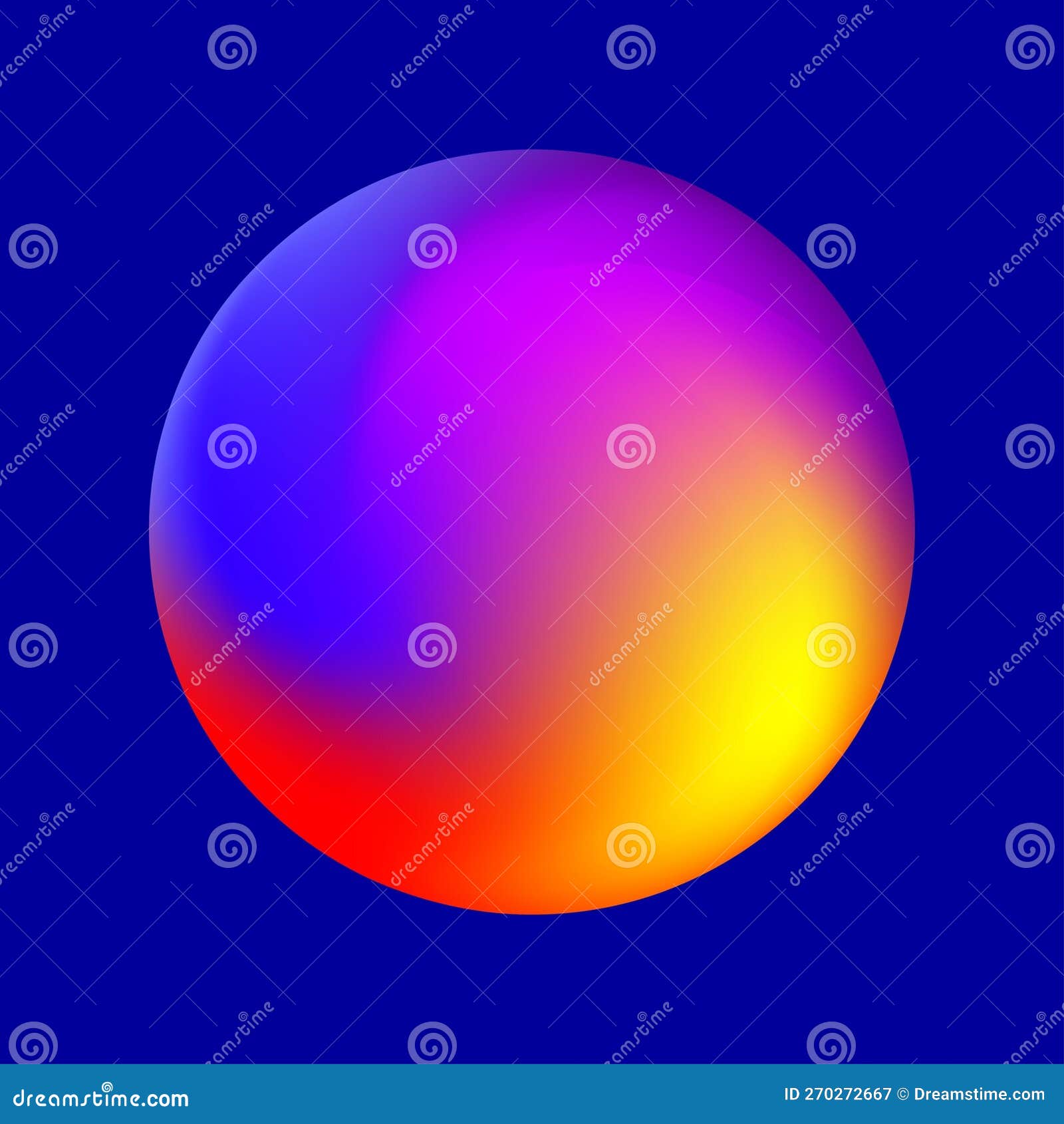 3d Triple Colour Gradient Circle Stock Illustration - Illustration of ...