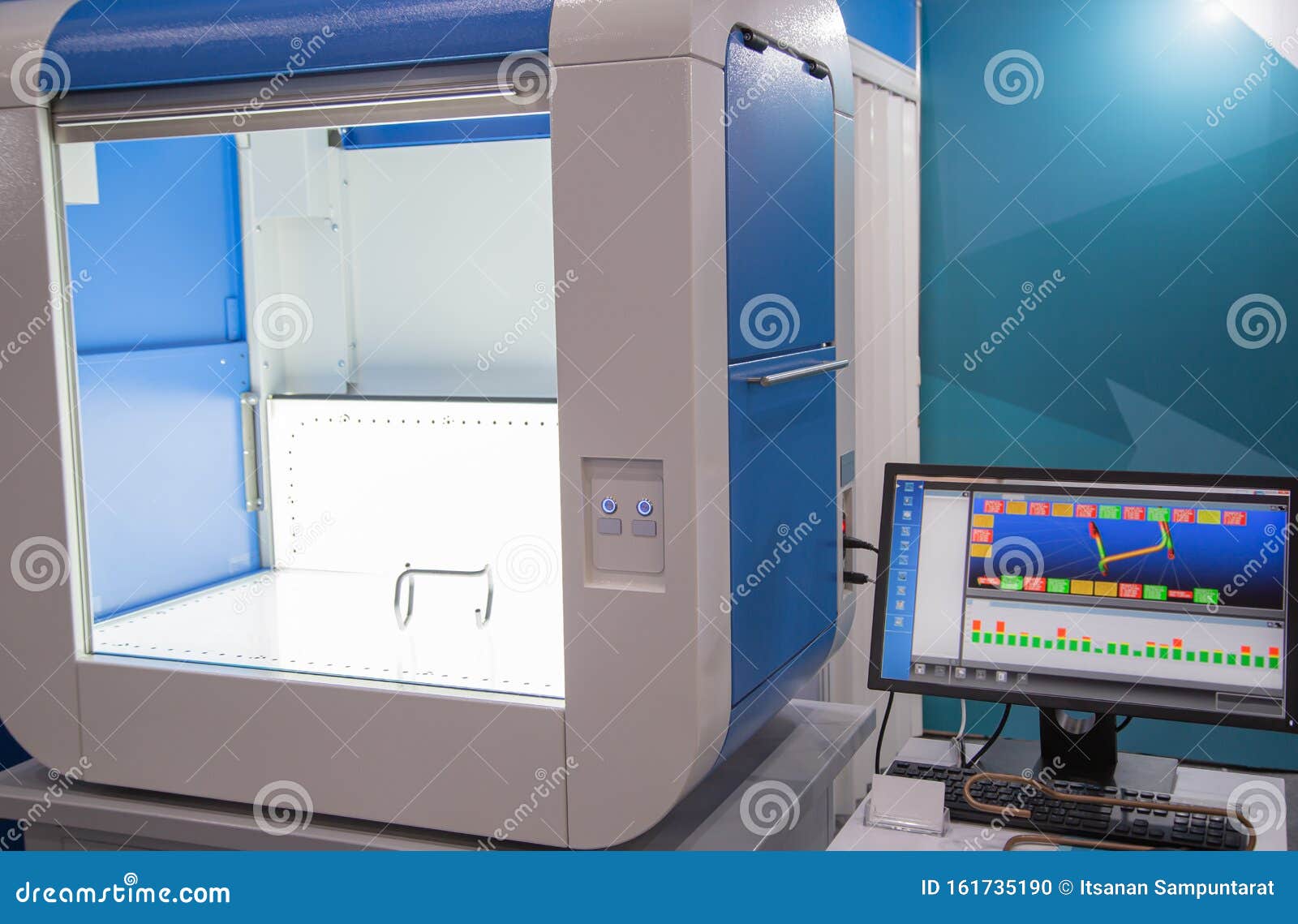 Tube inspection machine stock photo. Image of analysis - 161735190