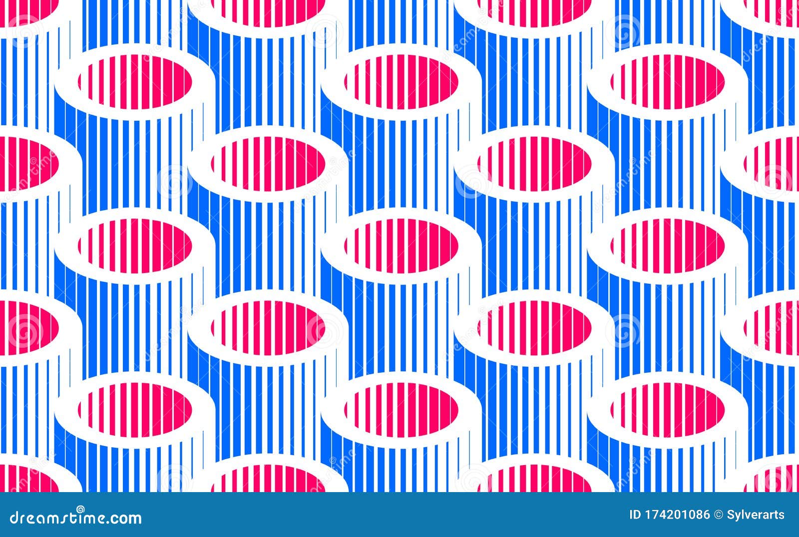3D Tubes Optical Seamless Pattern, Vector Repeat Tiling Background, Op ...