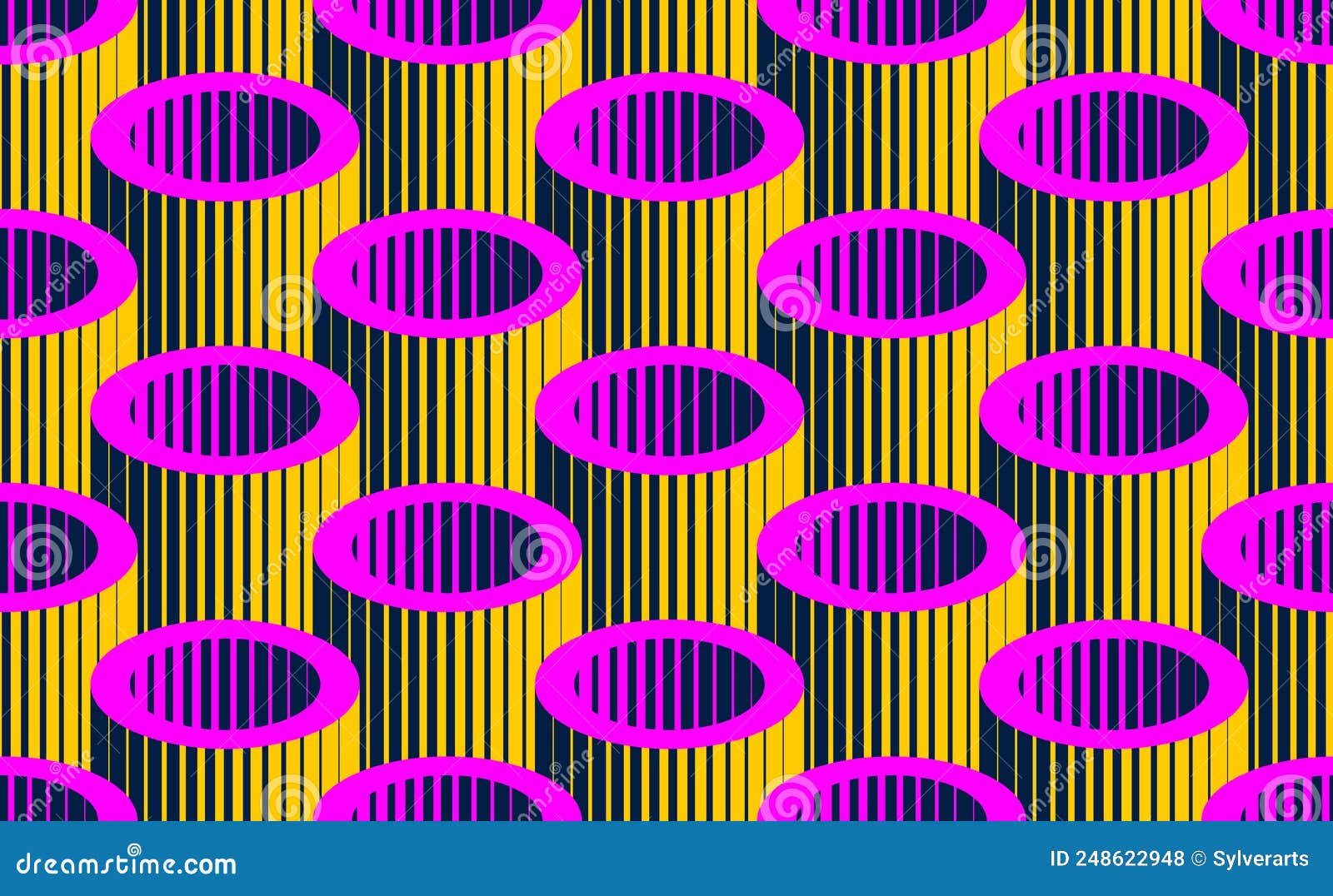 3D Tubes Optical Seamless Pattern, Vector Repeat Tiling Background, Op ...
