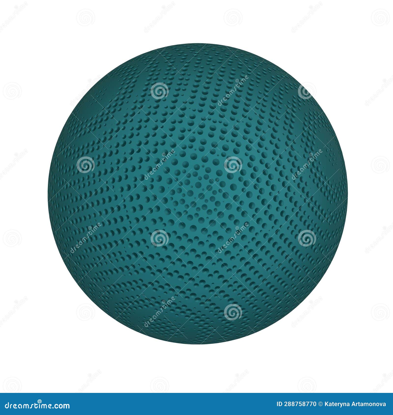 3D Turquoise Ball. Isolated on White Background Stock Illustration ...