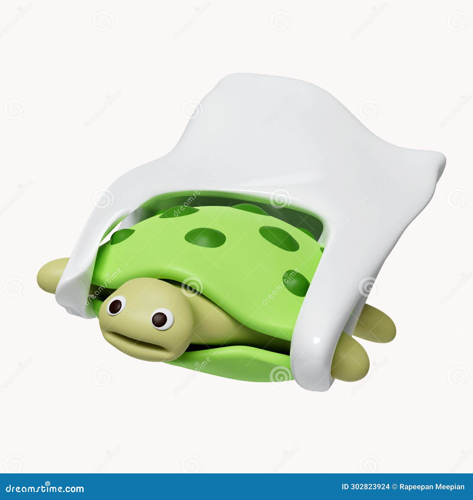 3d Turtle Trapped in a Plastic Bag. Pollution in Oceans Concept. Save ...