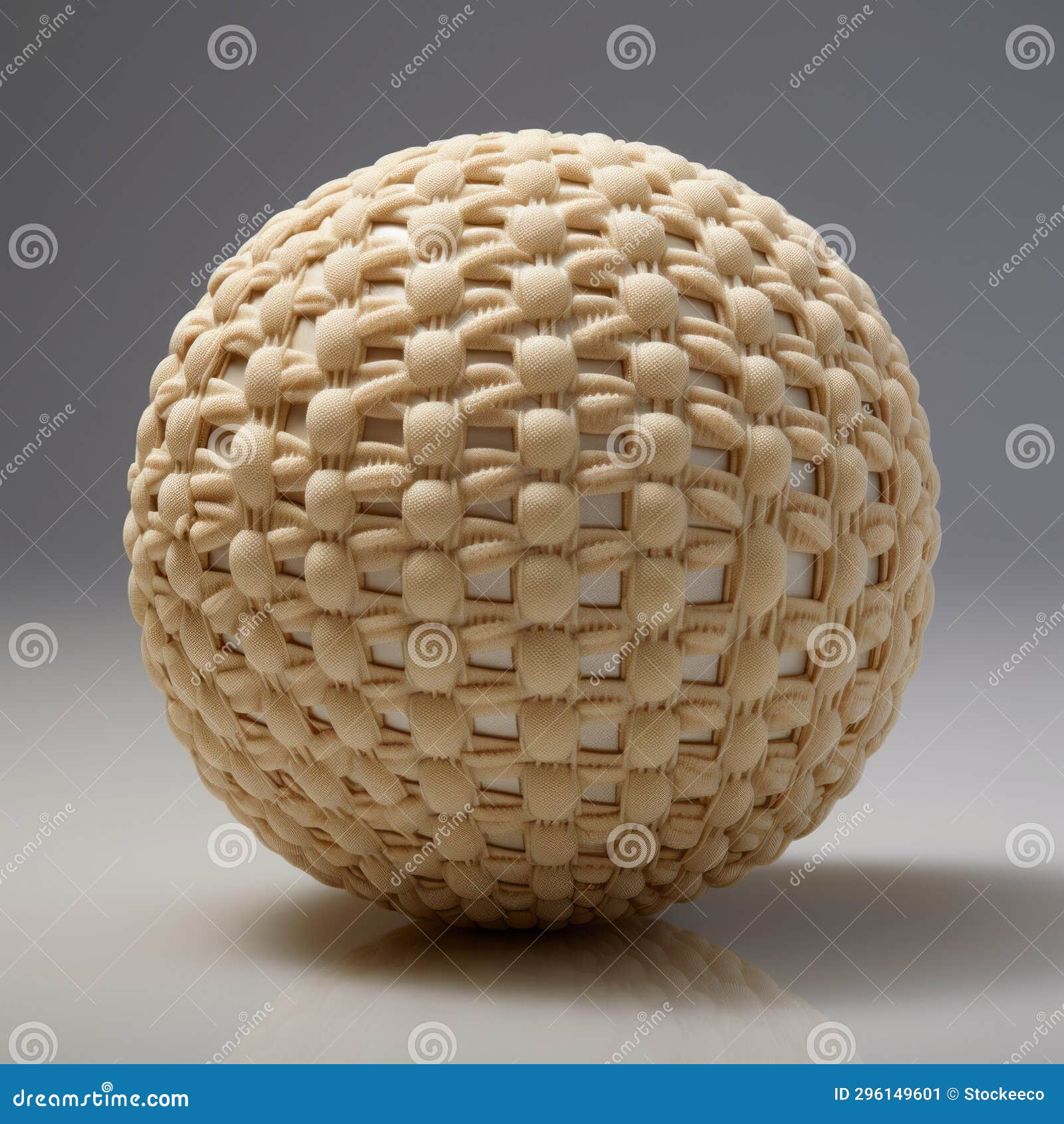 3d Tweed Pattern Decorated Round Ball of Woven Material Stock ...