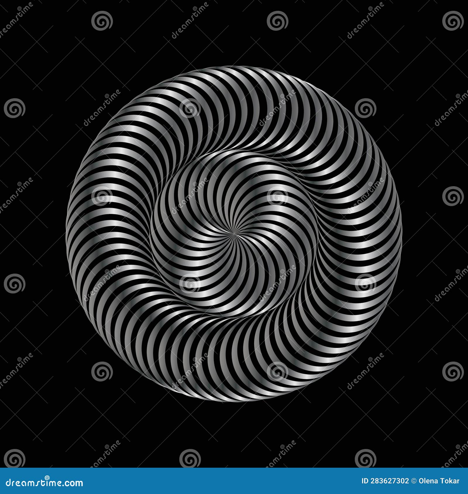 3D Twisted Gradient Spirals. Tunnel Geometry with Lines. Abstract ...