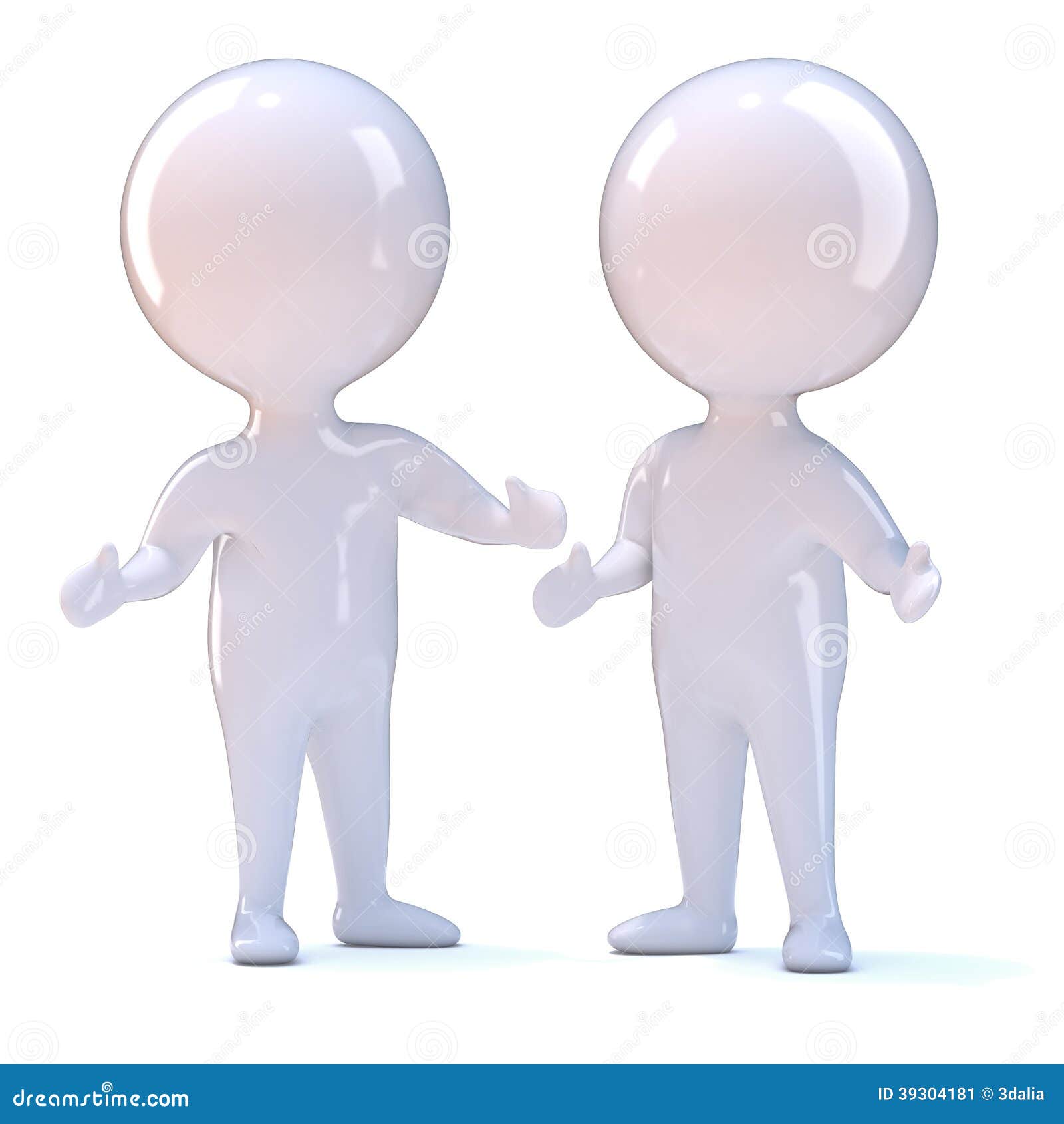 3d Two People in Discussion Stock Illustration - Illustration of small ...