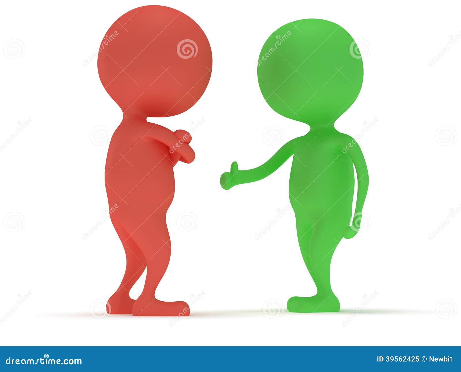 3d Two People Do Not Shake Hands. Stock Illustration - Illustration of ...