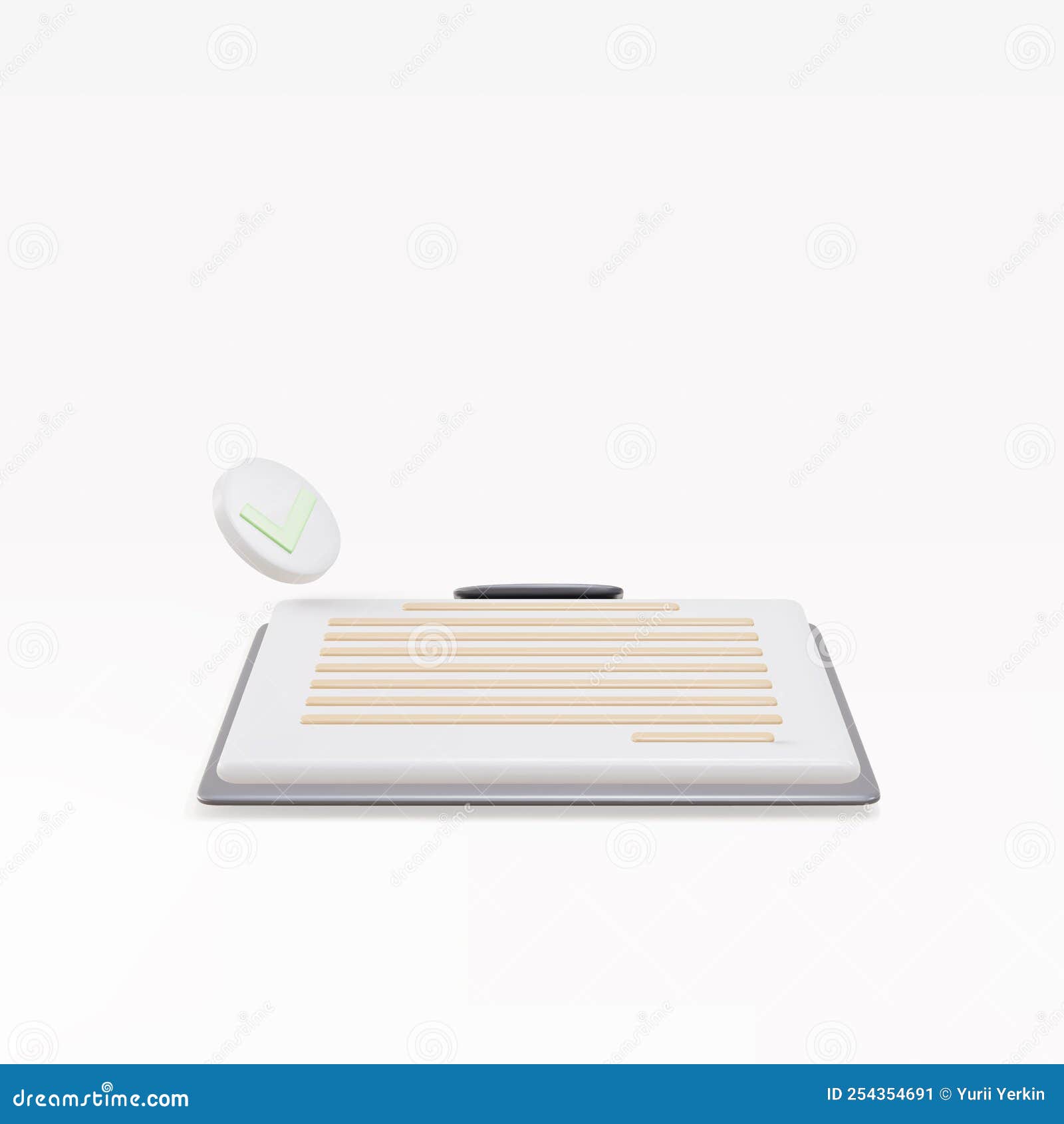 3d Two Realistic Documents. Stack of Paper Sheets. a Confirmed or ...