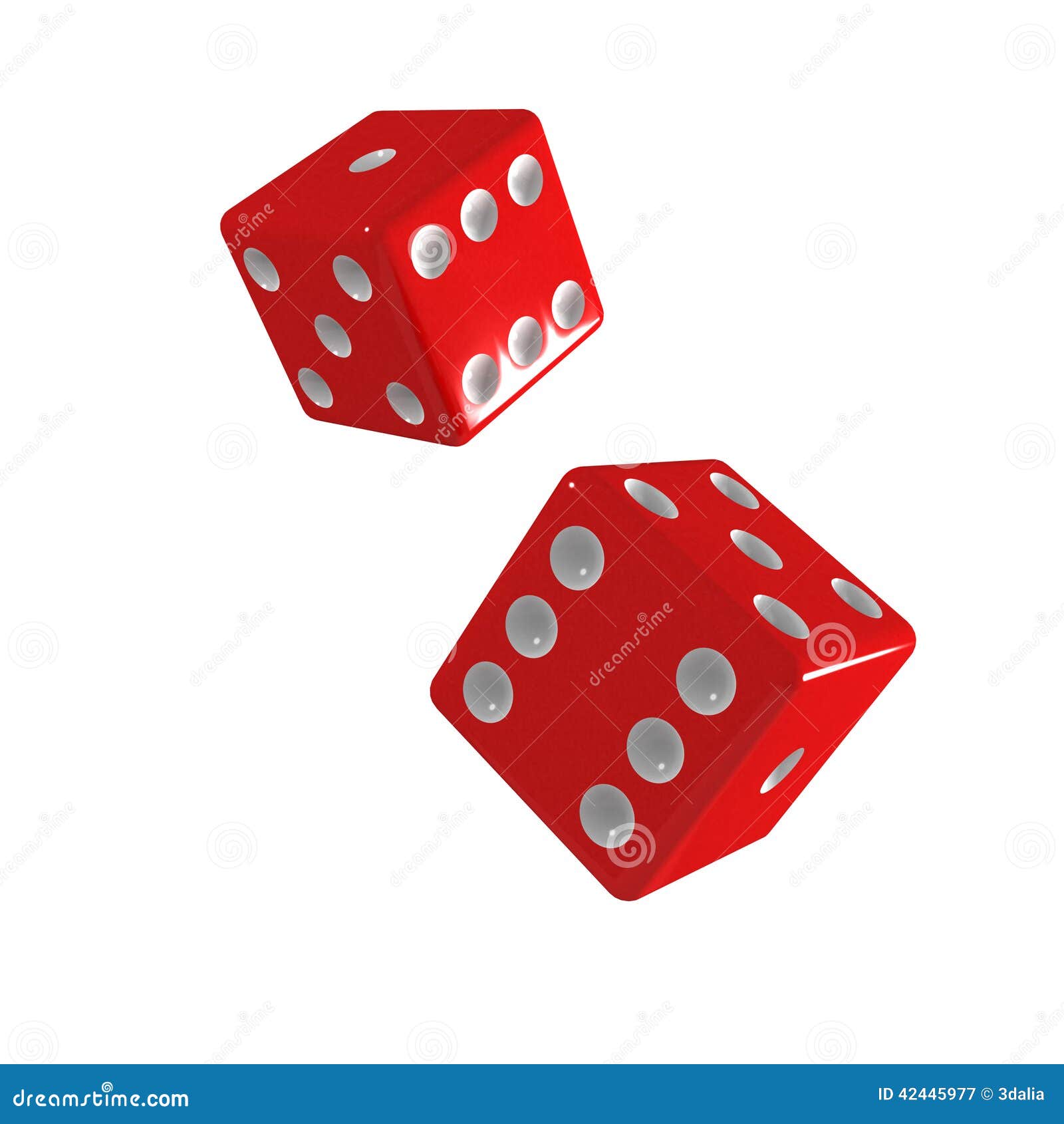 3d Two red dice falling stock illustration. Illustration of risk - 42445977