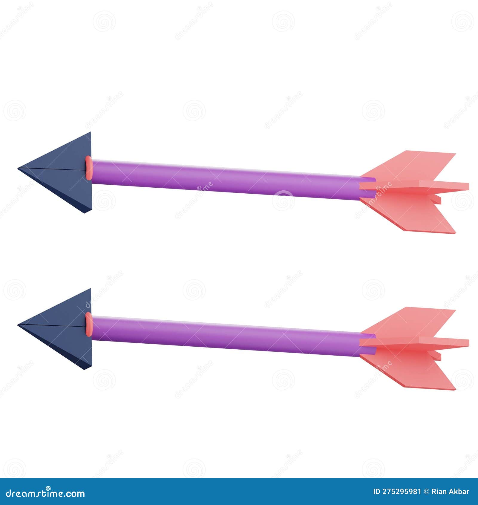3d Render Arrows On A Blue Background Fly Into The Target Royalty-Free ...
