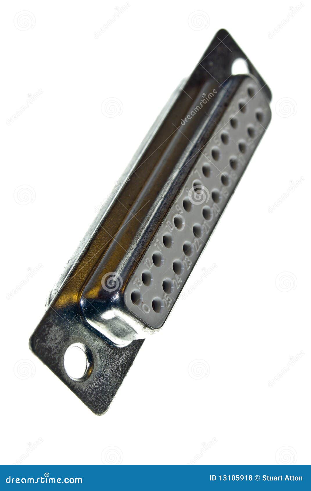 D type connector stock photo. Image of component, connector - 13105918