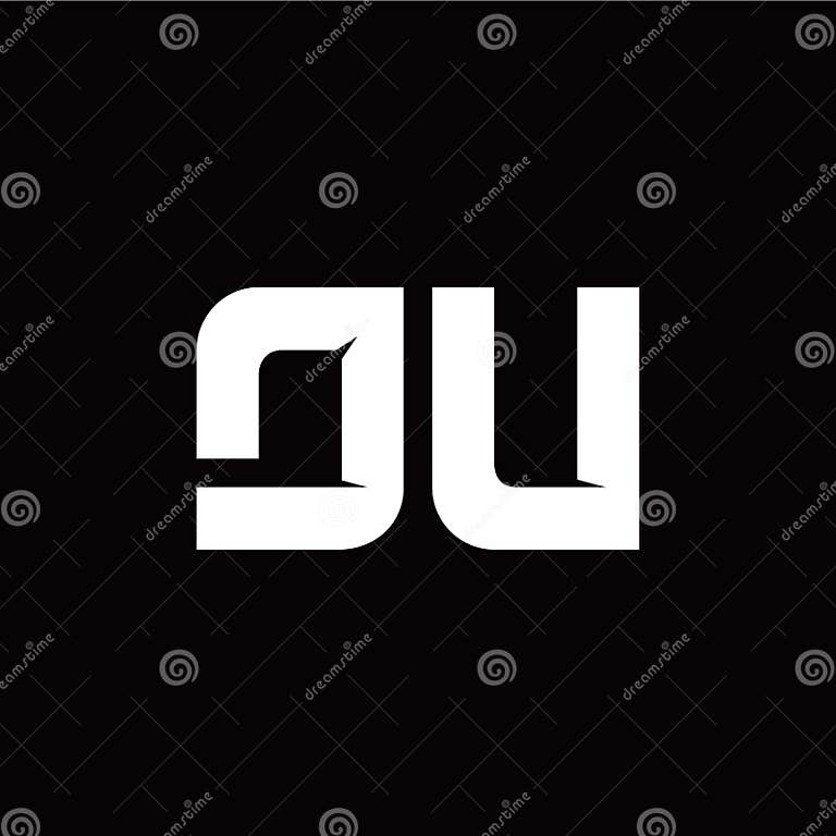 D U Letter Monogram Style Initial Logo Template Stock Vector ...