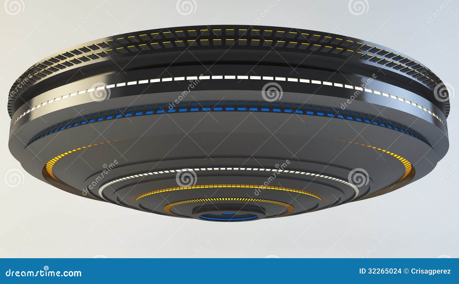 3d UFO stock illustration. Illustration of realistic - 32265024