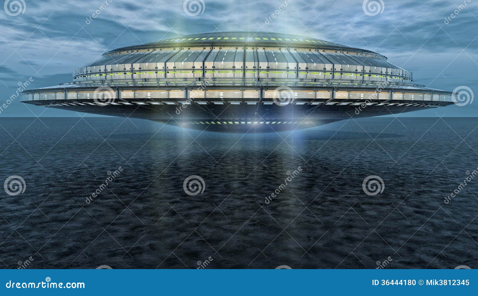 3d ufo stock illustration. Illustration of spacecraft - 36444180