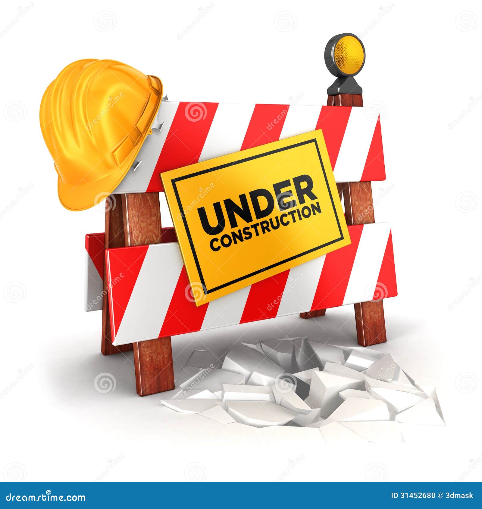 3d under construction stock illustration. Illustration of road - 31452680