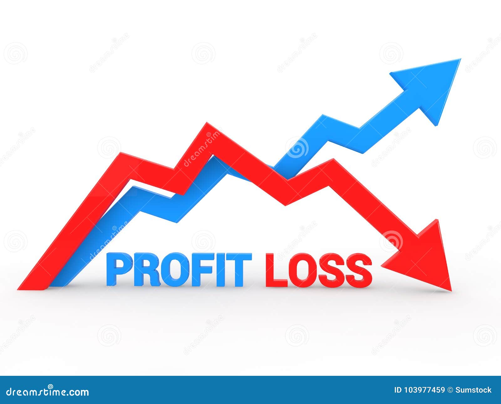 3d Up And Down Arrows Depicting Profit And Loss Royalty-Free Stock ...