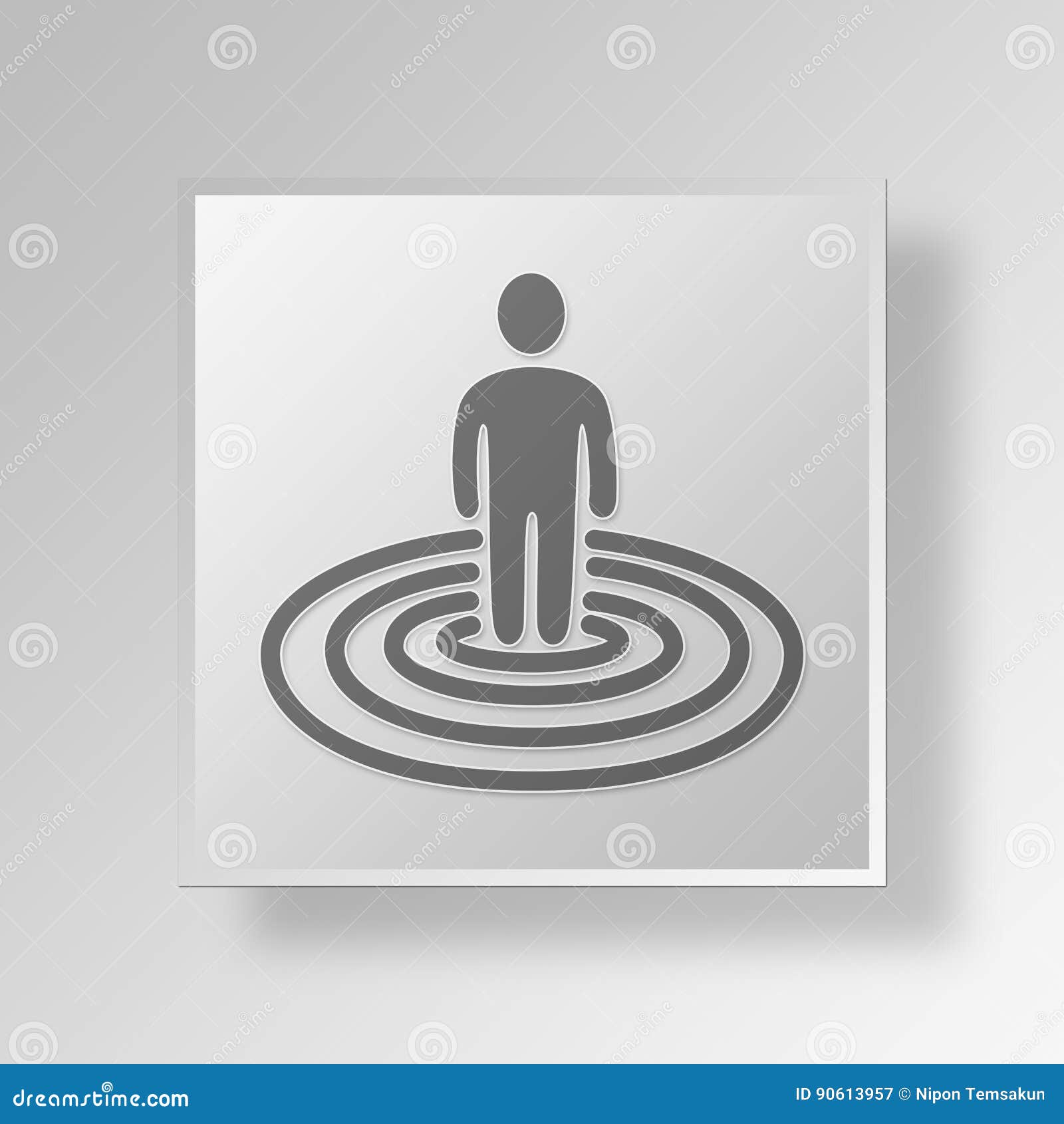 3D User Centric Icon Business Concept Stock Illustration - Illustration ...