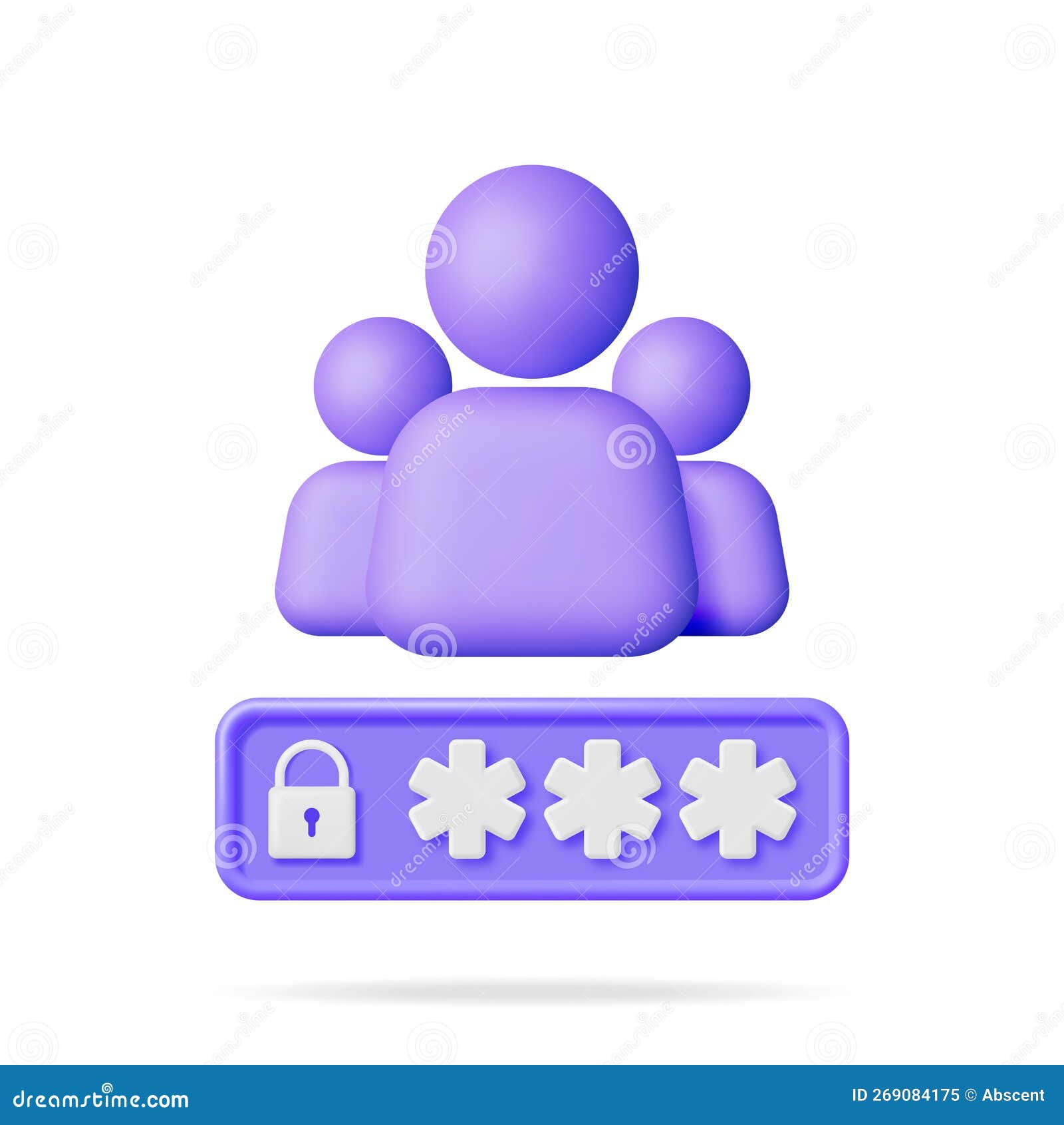 3D User Login Form Page stock vector. Illustration of design - 269084175