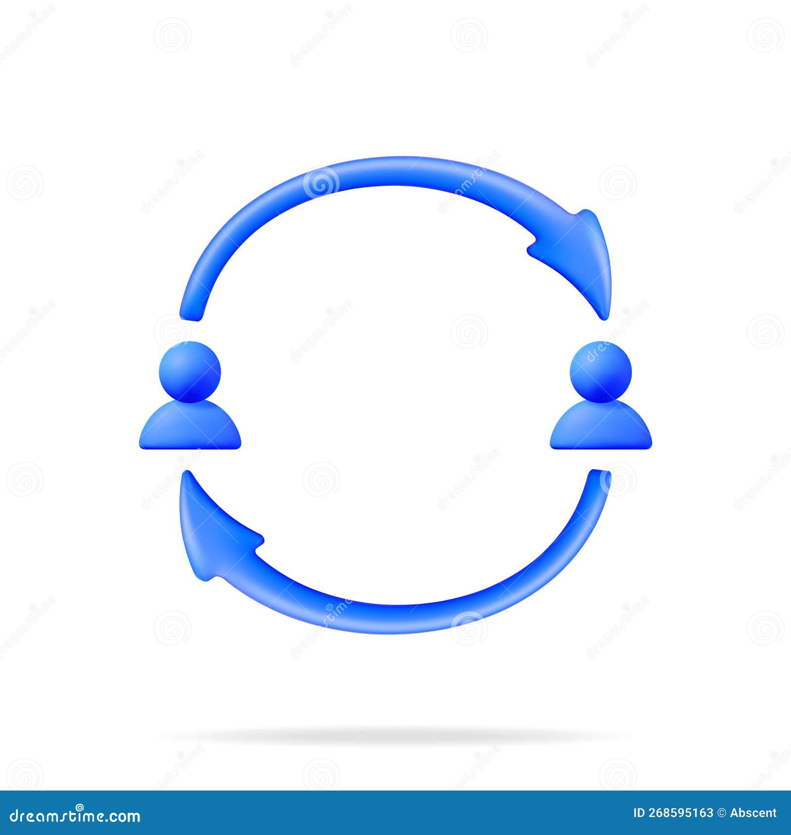 3D User Sync or Switch Symbol Stock Vector - Illustration of arrows ...