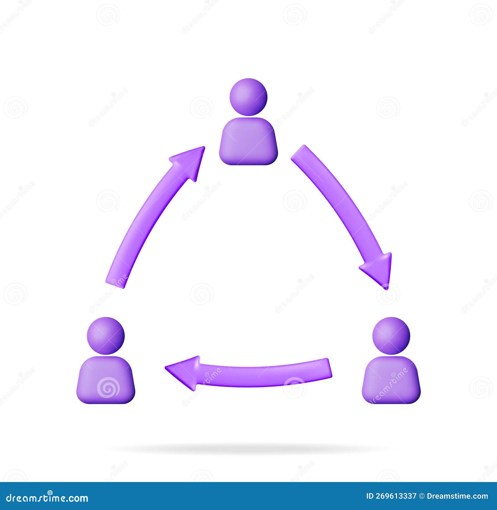 3D User Sync or Switch Symbol Stock Vector - Illustration of team, user ...