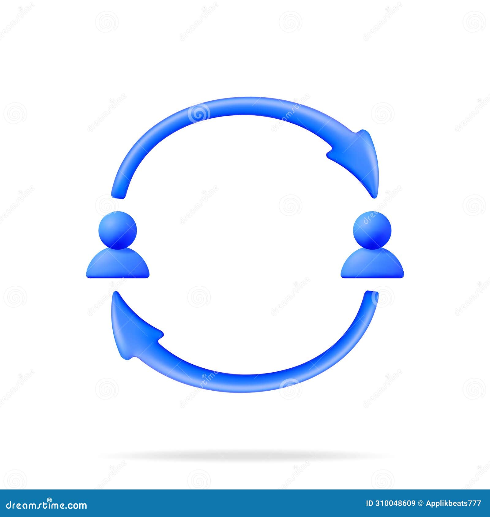 3D User Sync or Switch Symbol Stock Vector - Illustration of user ...