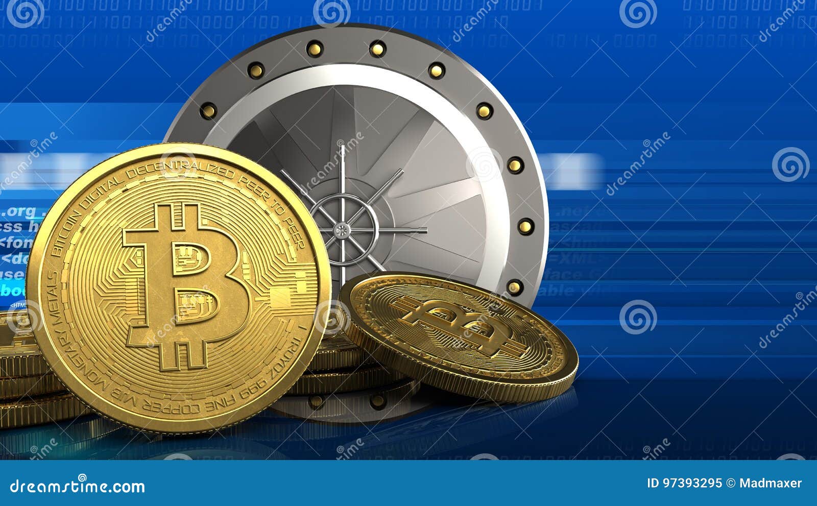 3d of valut door stock illustration. Illustration of metal - 97393295