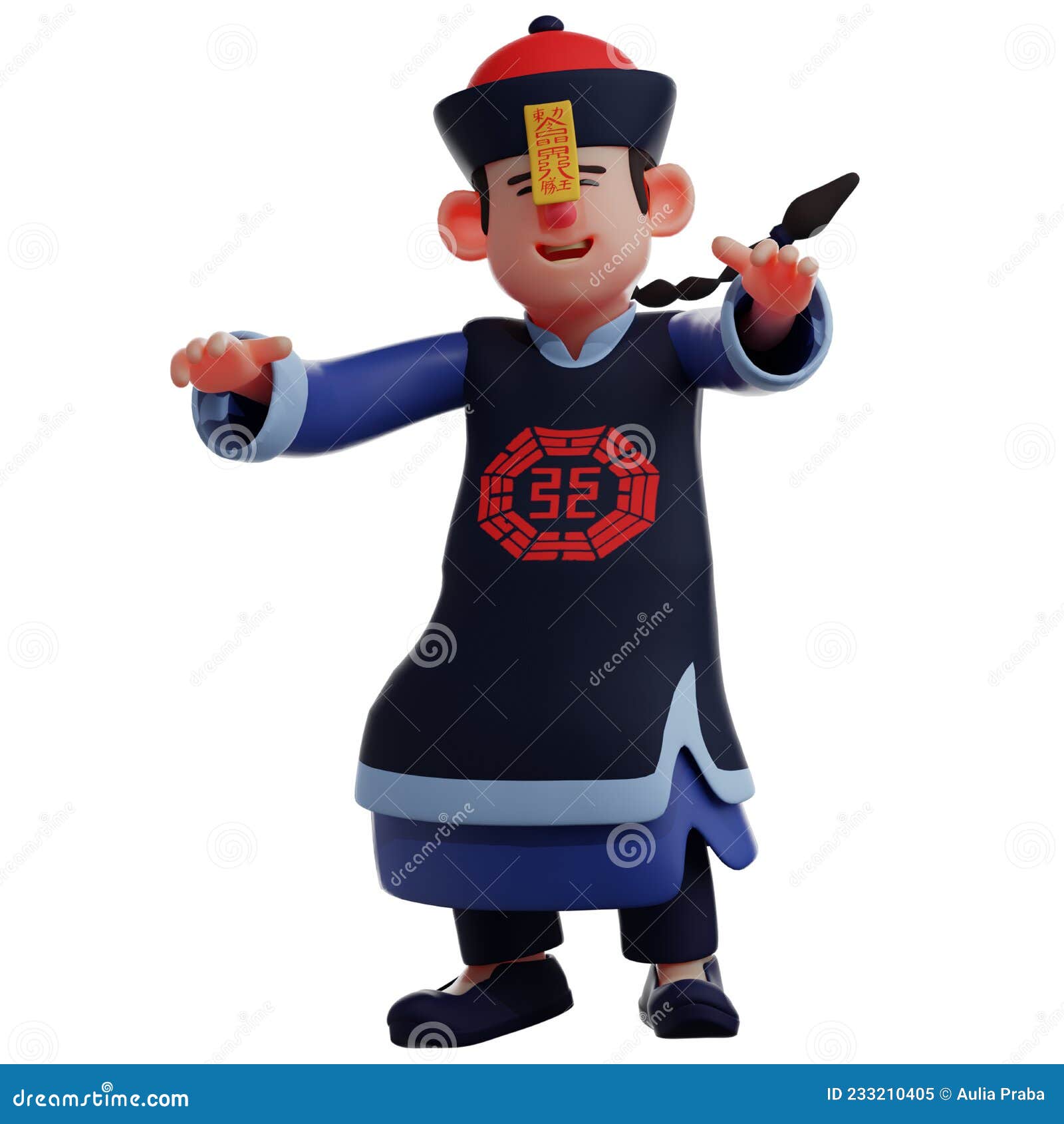 3D Vampire Cartoon Character with an Amusing Movement Stock ...