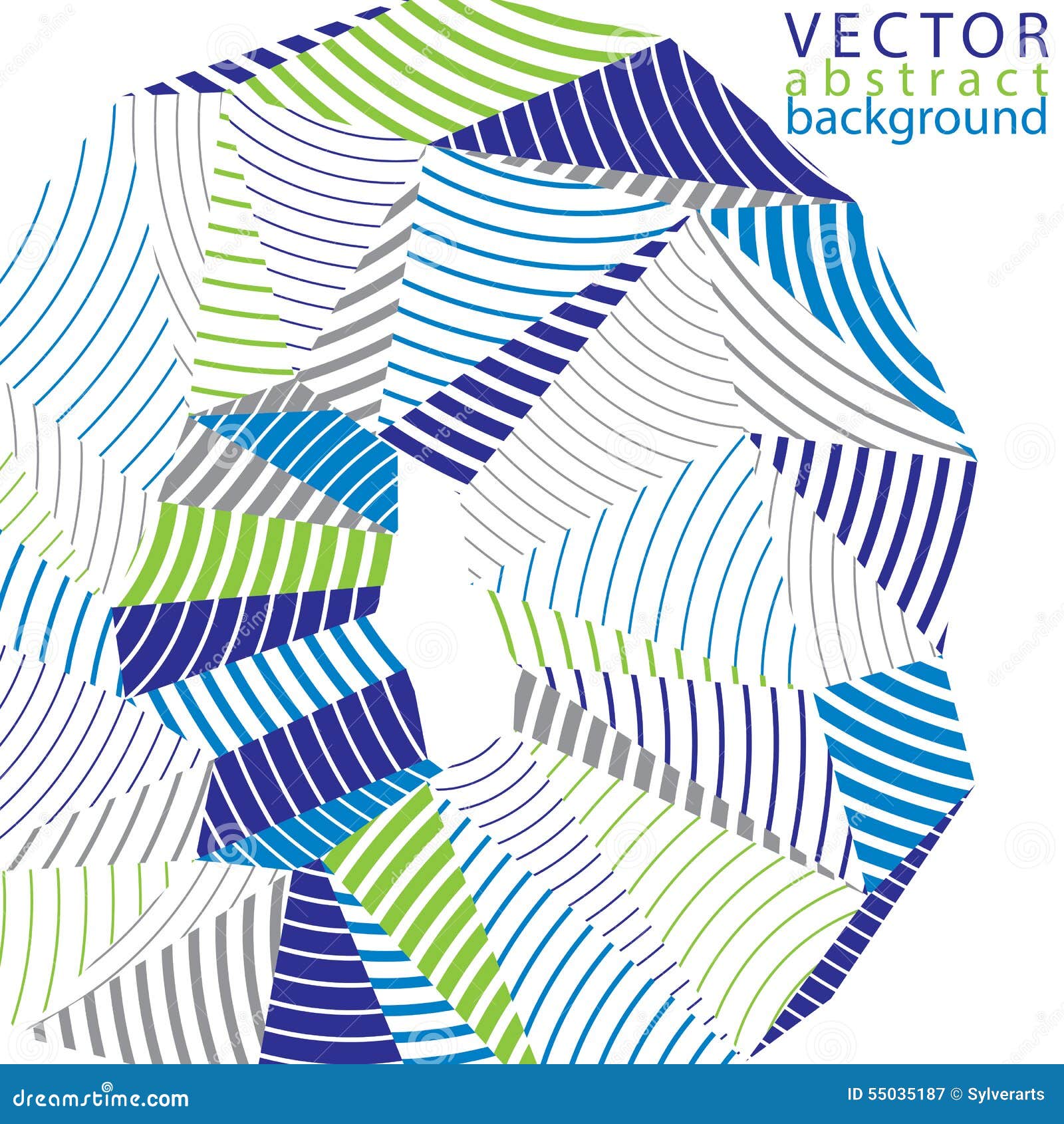 Deformed Dimensional Sharp Grayscale Object, 3d Vector Illustration ...