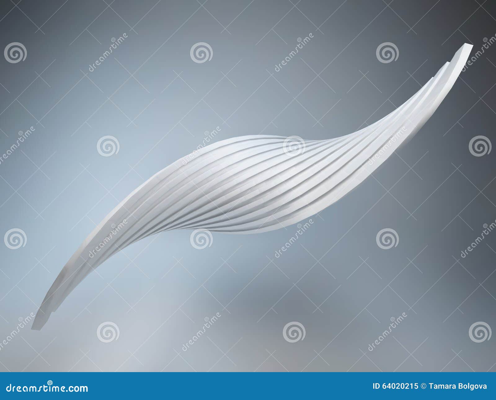 3d Vector Abstract Object, Smooth Shape Stock Vector - Illustration of ...