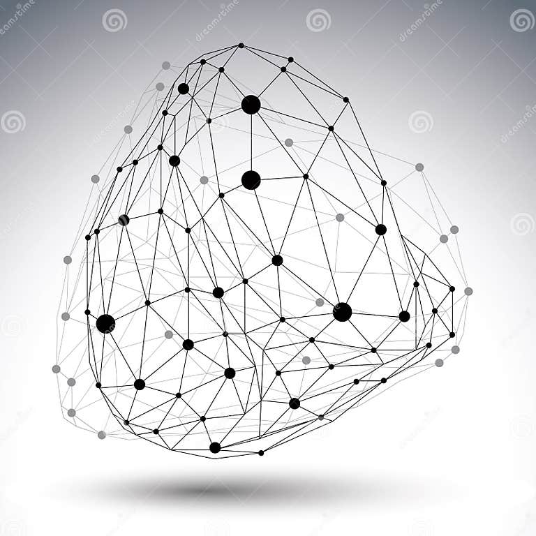 3D Vector Abstract Technology Illustration, Geometric Stock Vector ...