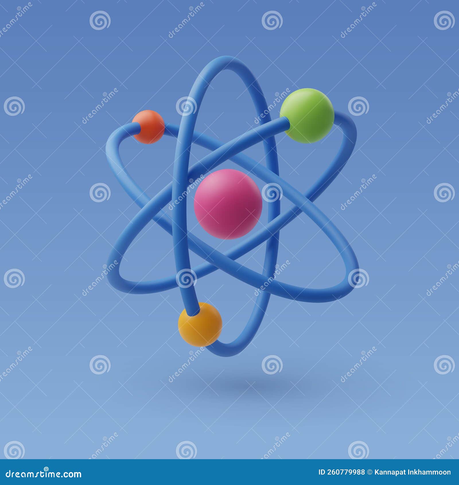 3d Vector Atom, Molecular Chemistry, Physics Science Concept Stock ...
