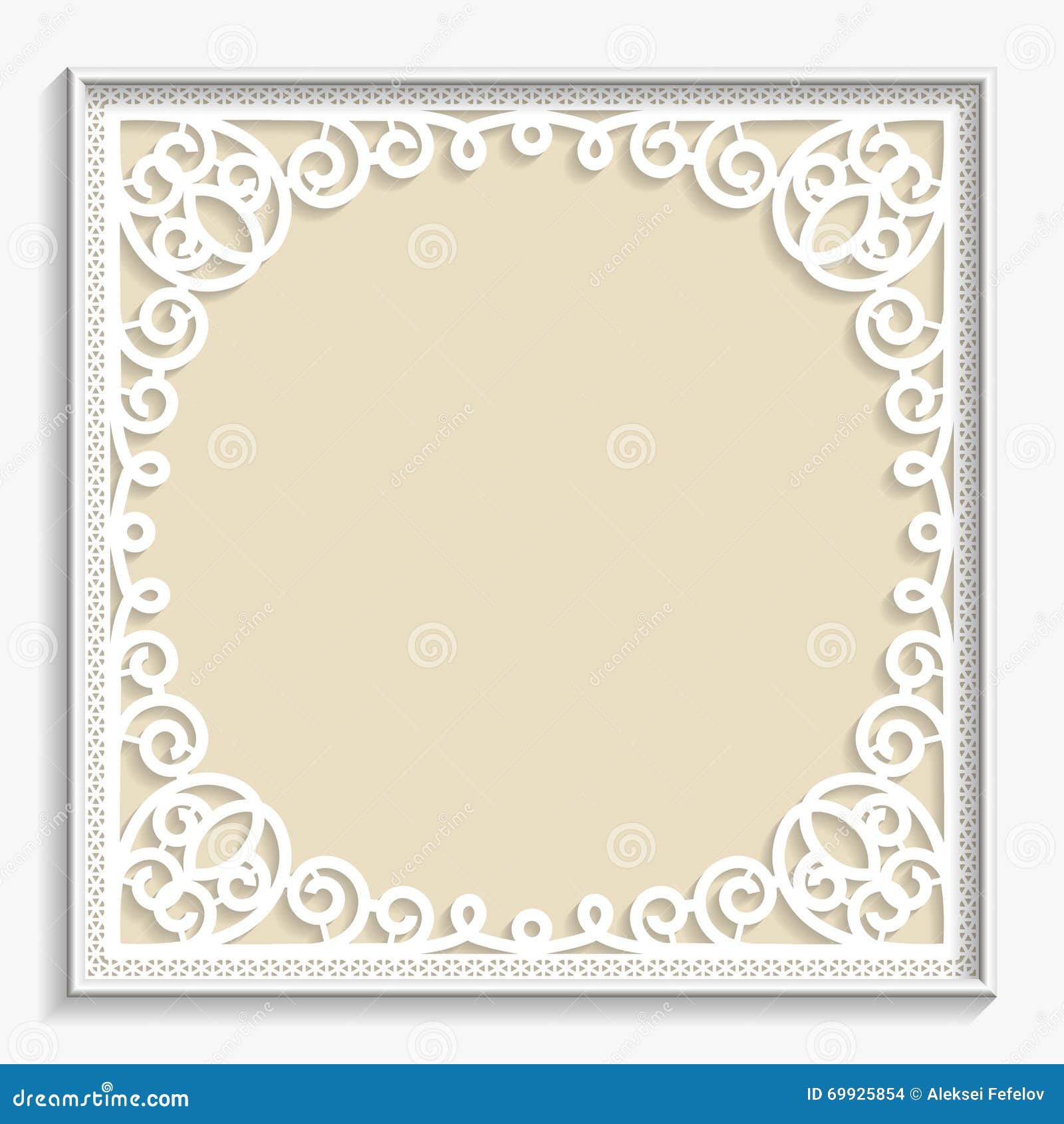 3D Vector Bas-relief Frame, Vintage Pattern, Festive Pattern, White ...