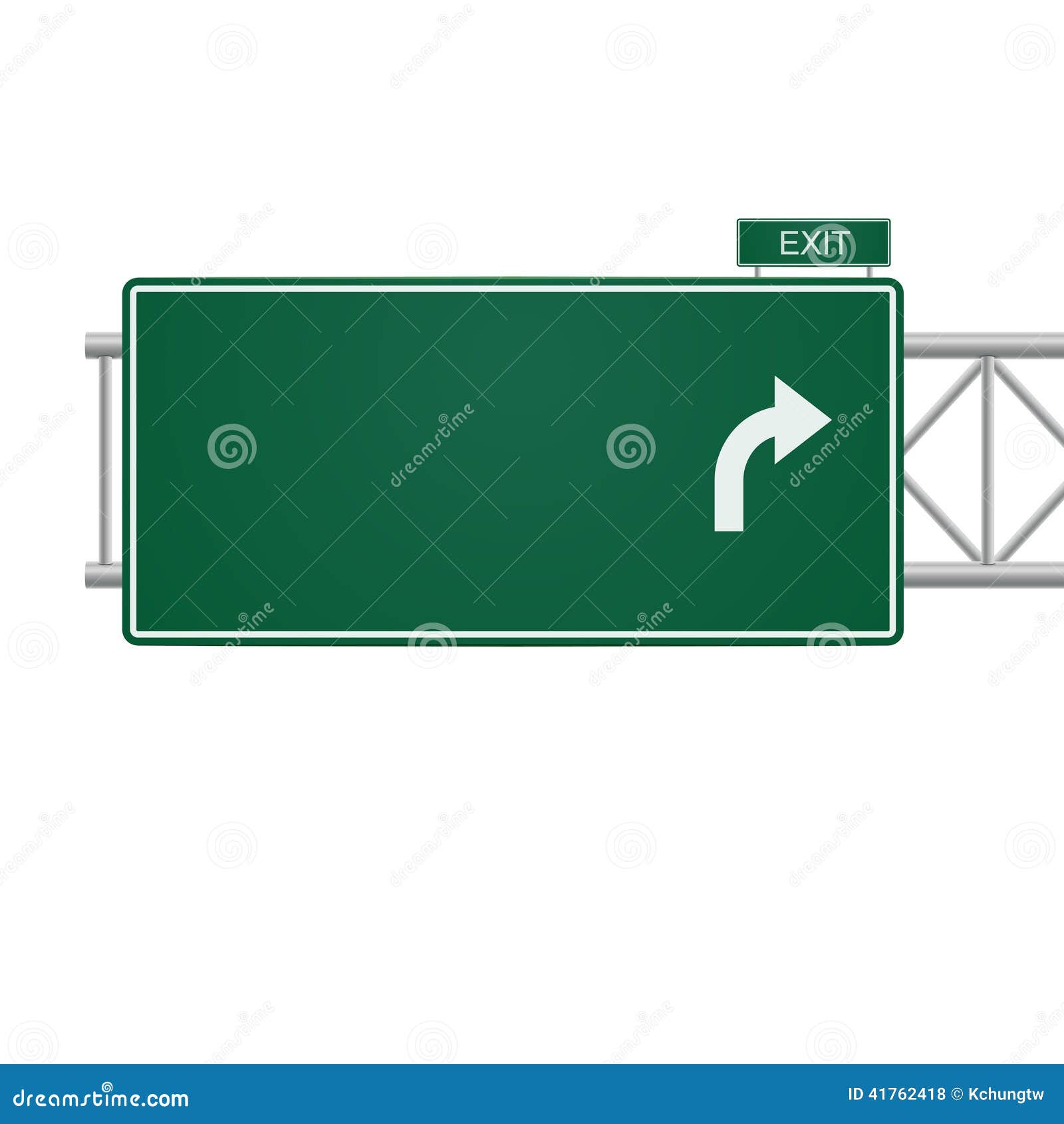 Blank Exit Road Sign