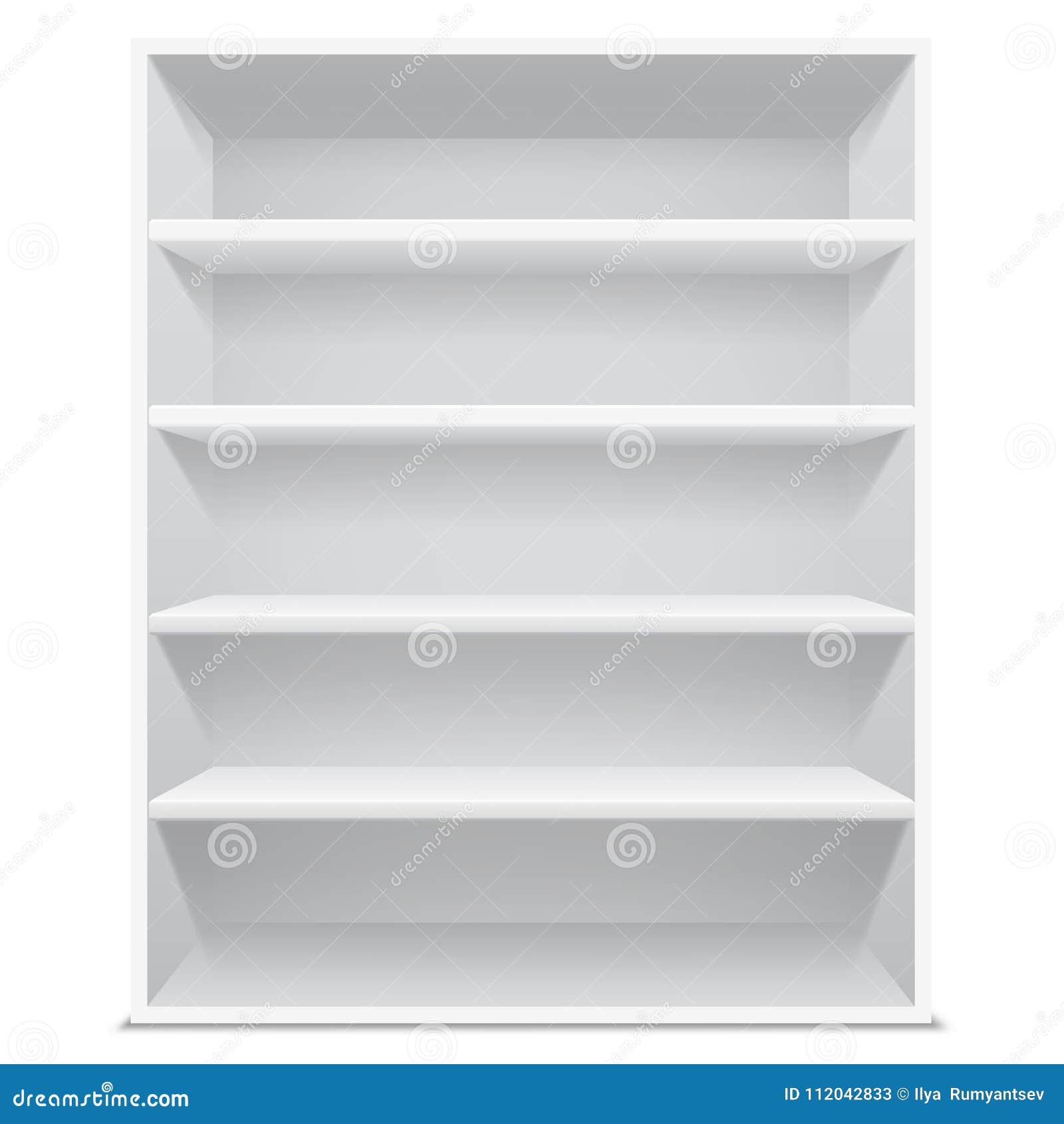 3d Vector Bookshelf Template Stock Vector - Illustration of light ...