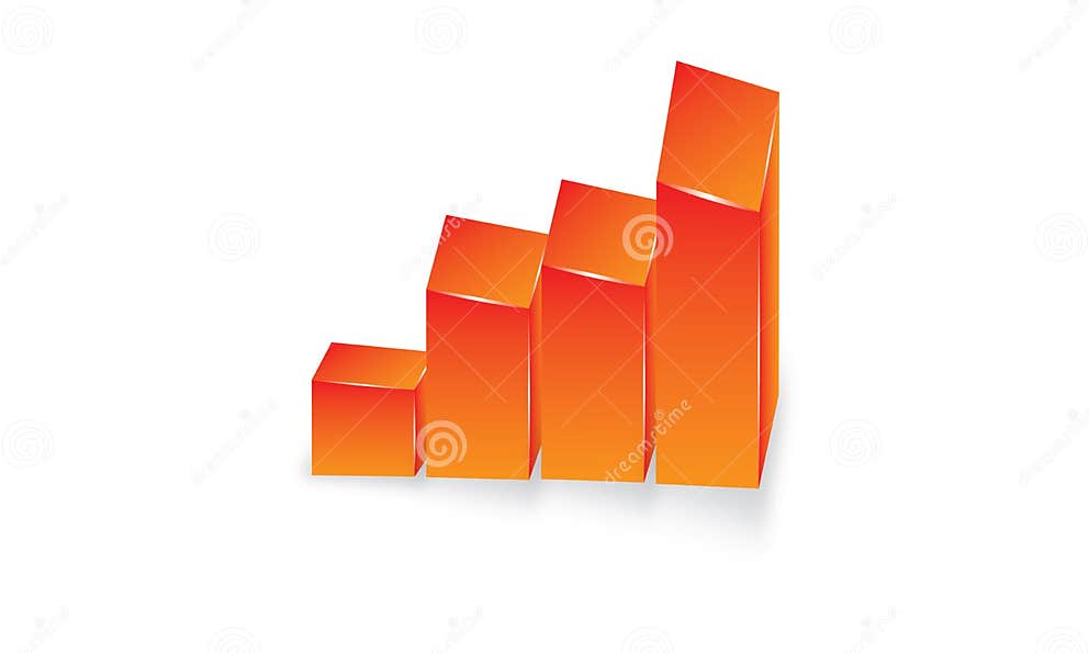 3D Vector Colorful Increase Decrease Bar Chart Diagram Stock Vector ...