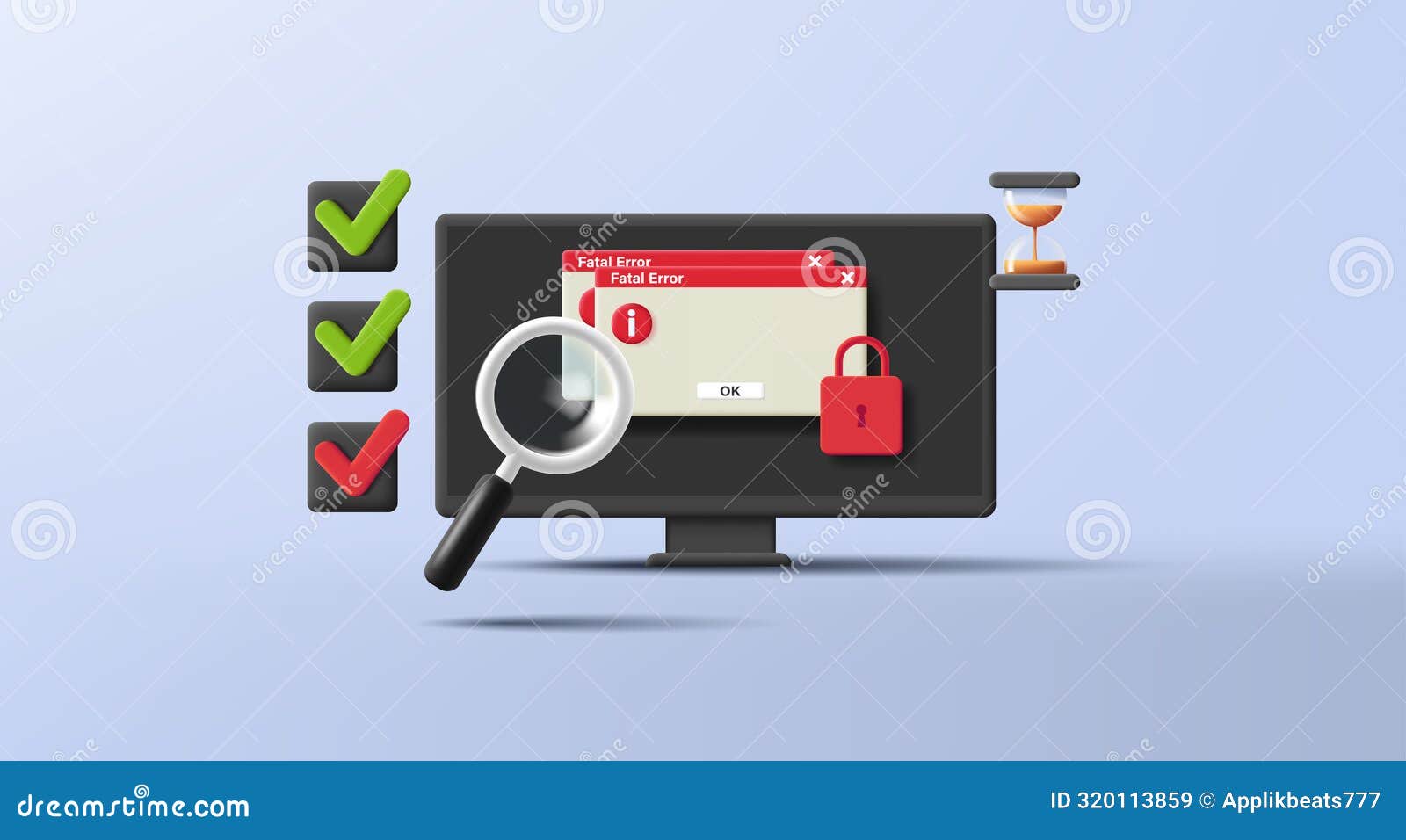 3D Vector Conceptual Illustration Algorythm of Actions when Technical ...