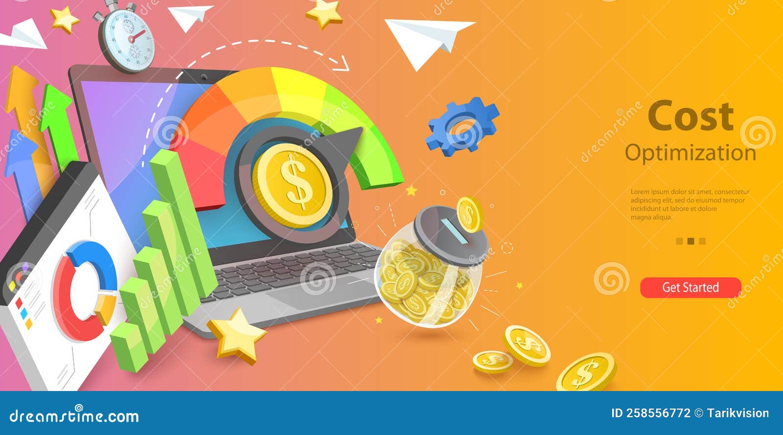 Cost Optimization, Efficiency Icon With Euro Vector Illustration ... Cost Optimization, Efficiency Icon With Euro Vector Illustration ...