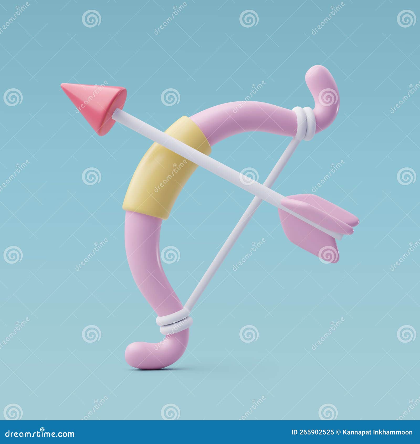 3d Vector Cupid Arrow. Anniversary, Valentine S Day Concept Stock ...
